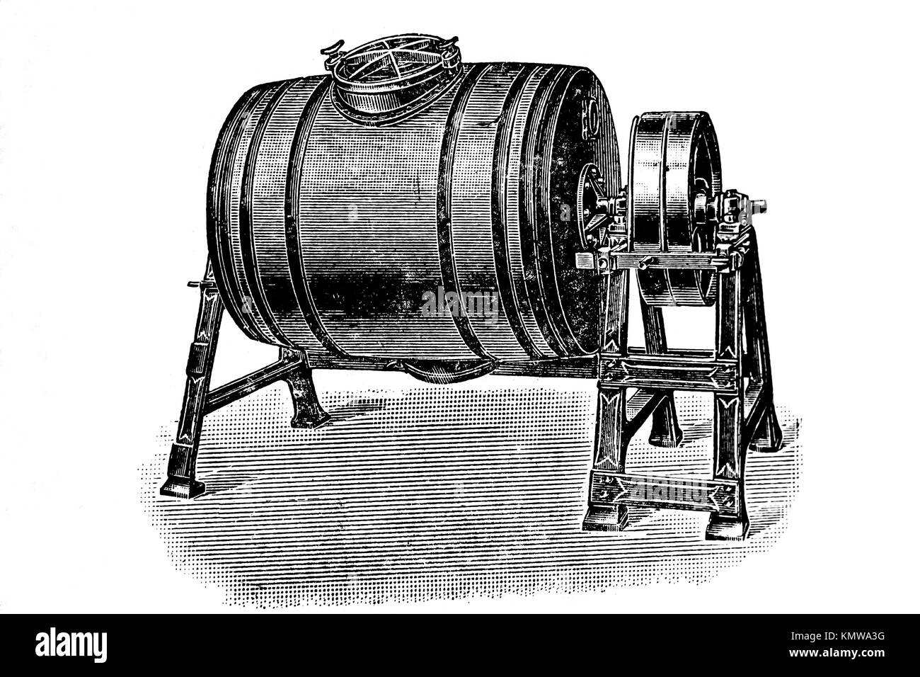 Butter mixer. Old book illustration, 1900 Stock Photo - Alamy