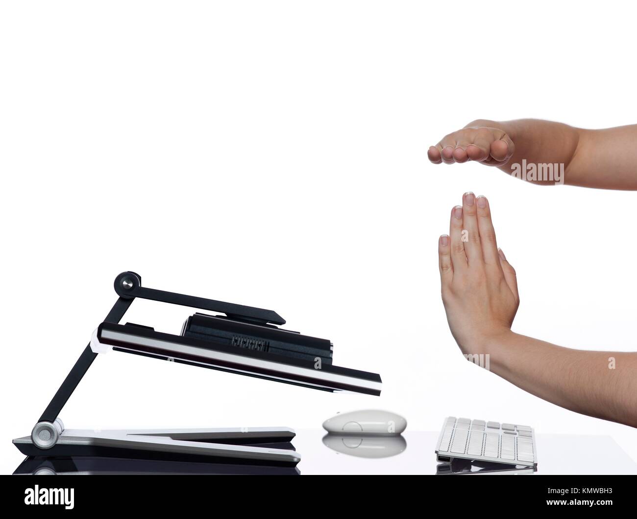 communication between human hand and a computer display monitor on ...