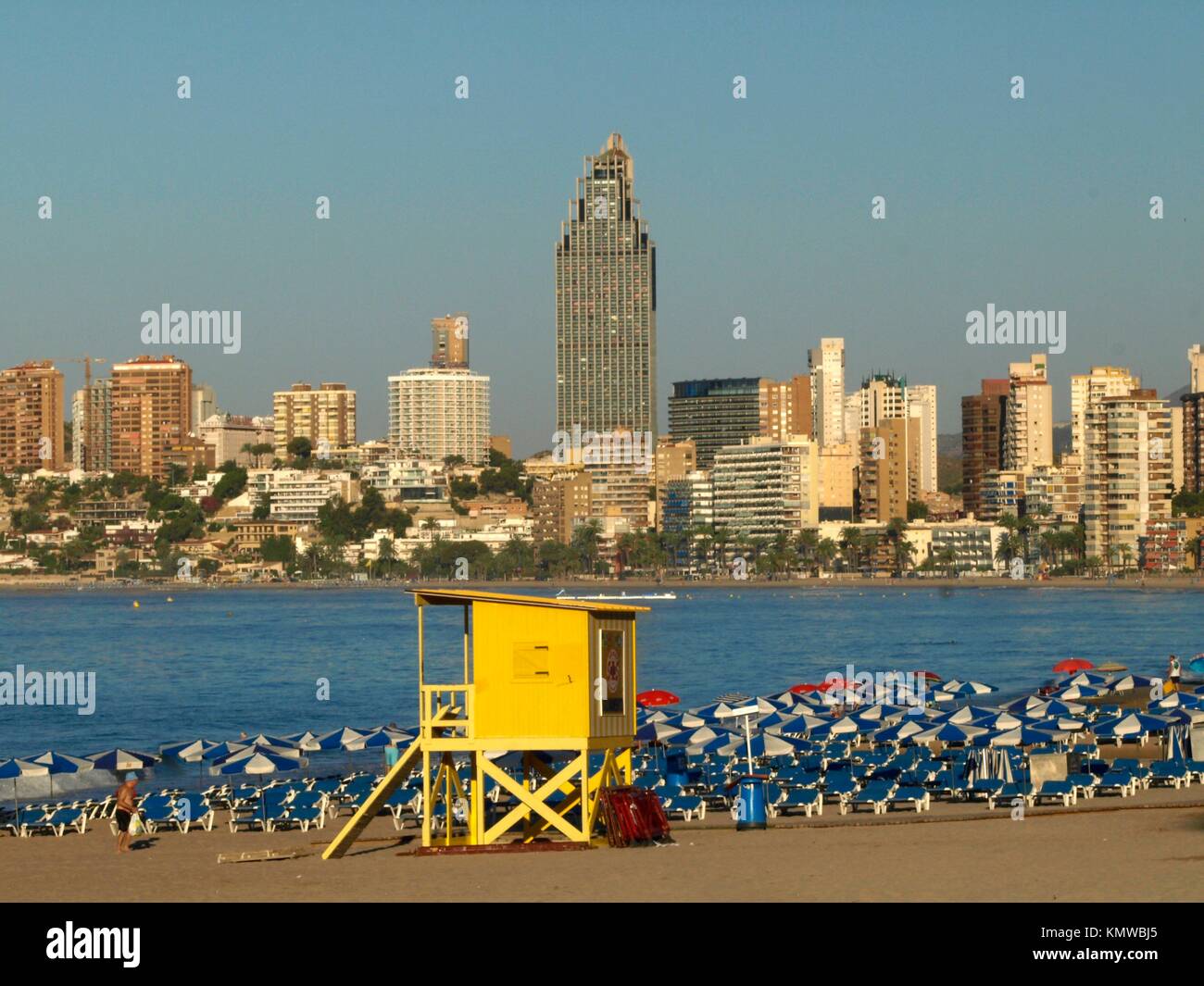 Benidorm beach sunbathing hi-res stock photography and images - Alamy