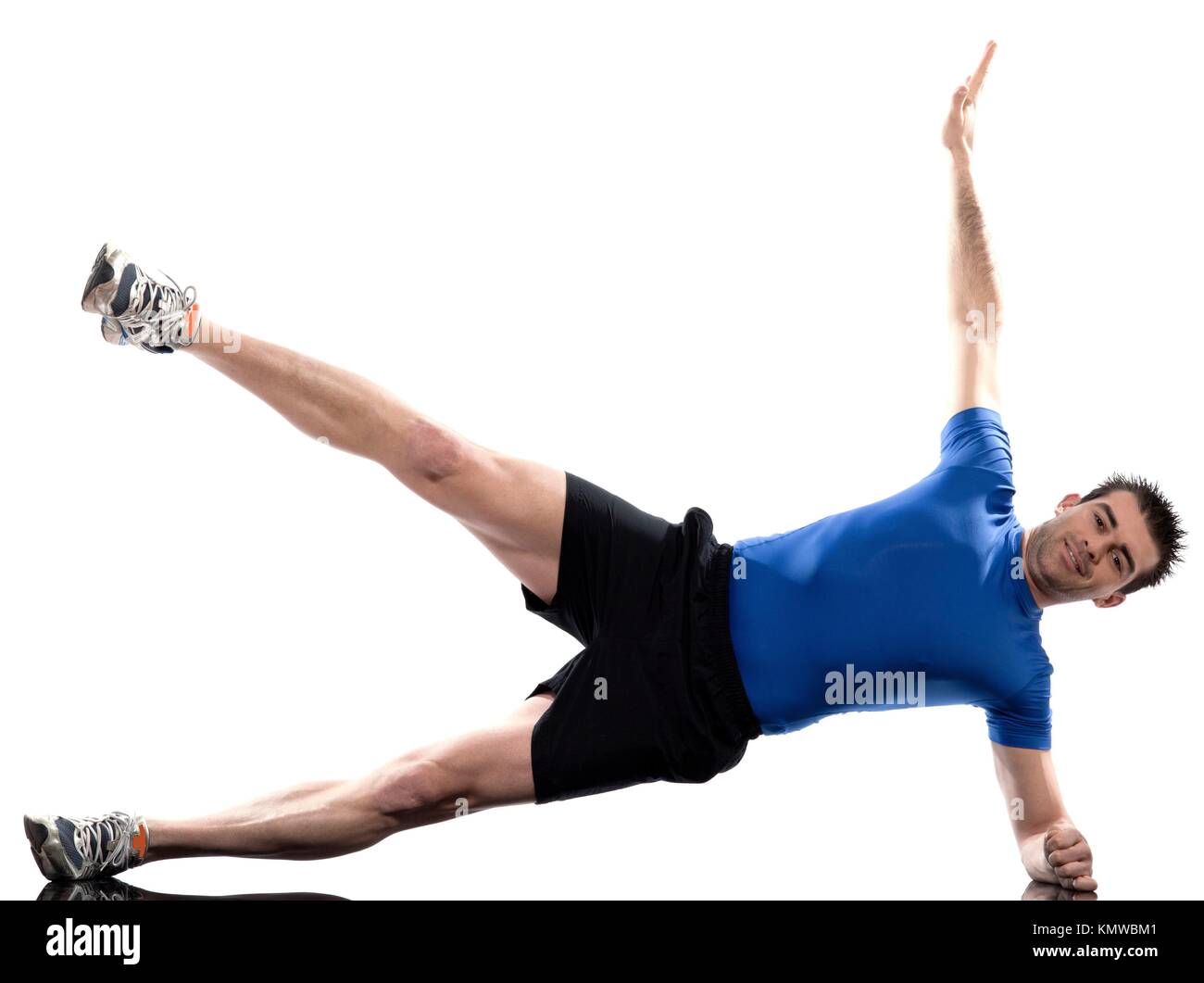 Man abdominals workout Cut Out Stock Images & Pictures - Alamy