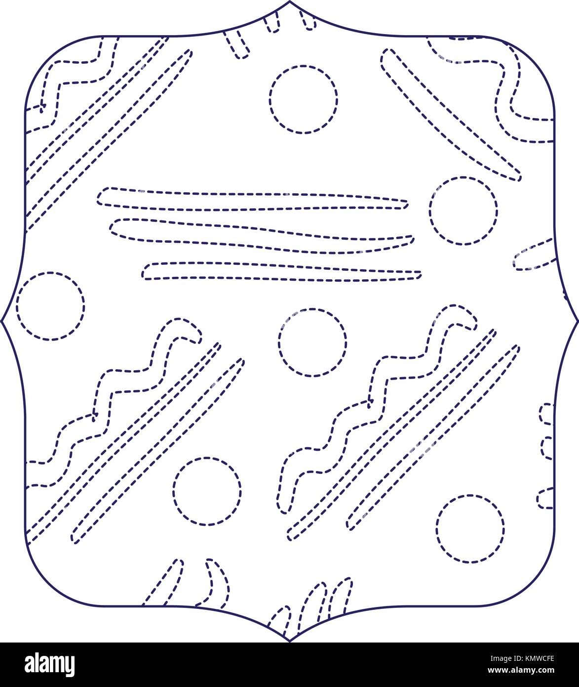 dotted shape quadrate with abstract style memphis background Stock ...