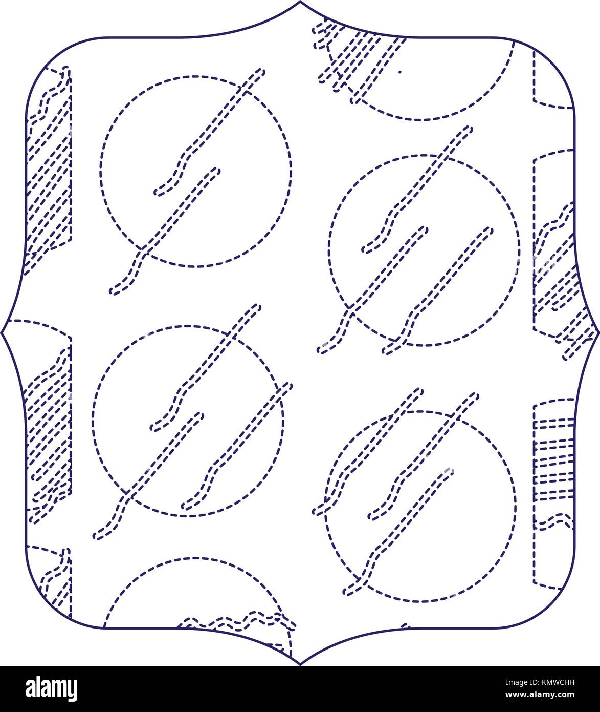 dotted shape quadrate with geometric graphic style background Stock ...