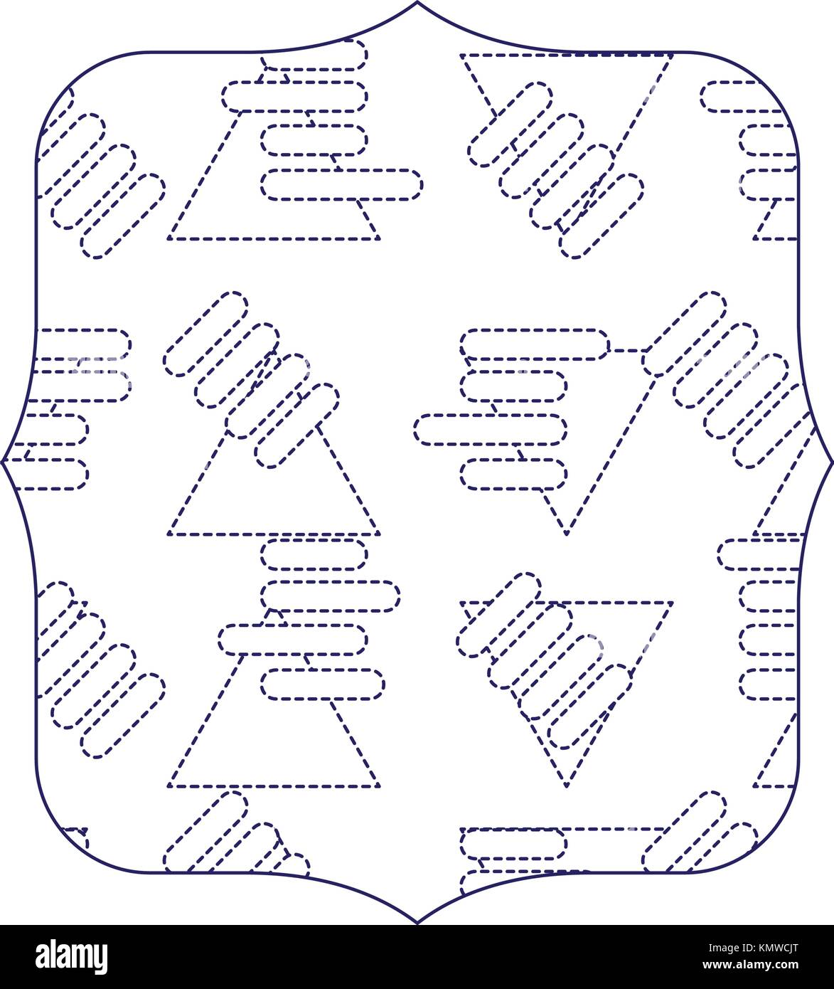 dotted shape quadrate with abstract graphic design background Stock ...