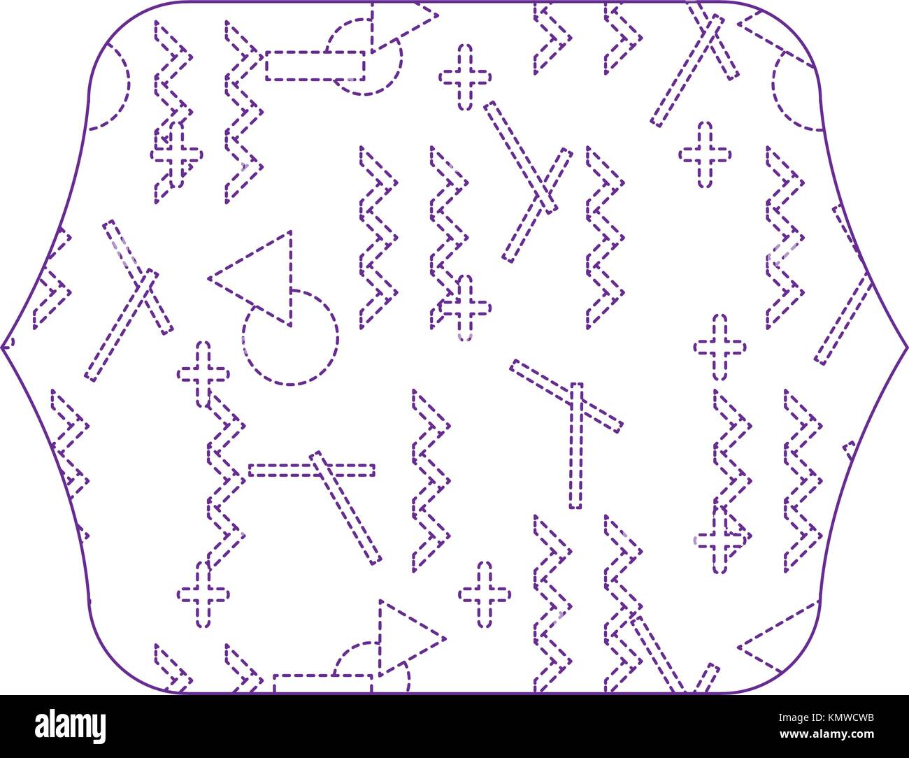 dotty shape quadrate with geometric abstract design background Stock ...