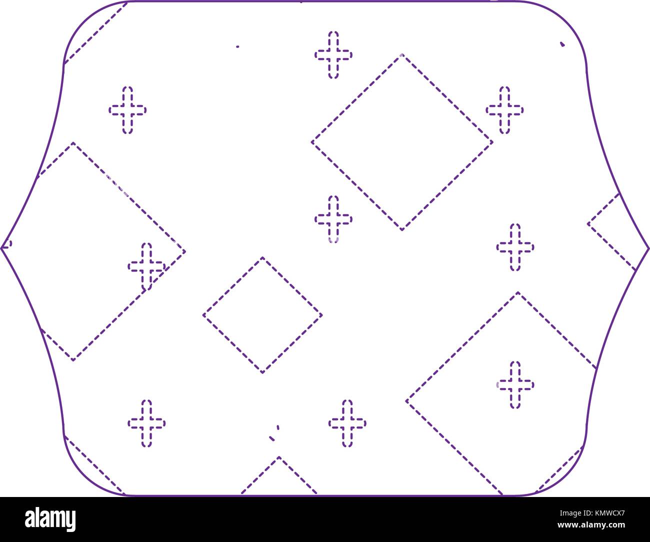 dotty shape quadrate with memphis geometric abstract background Stock ...