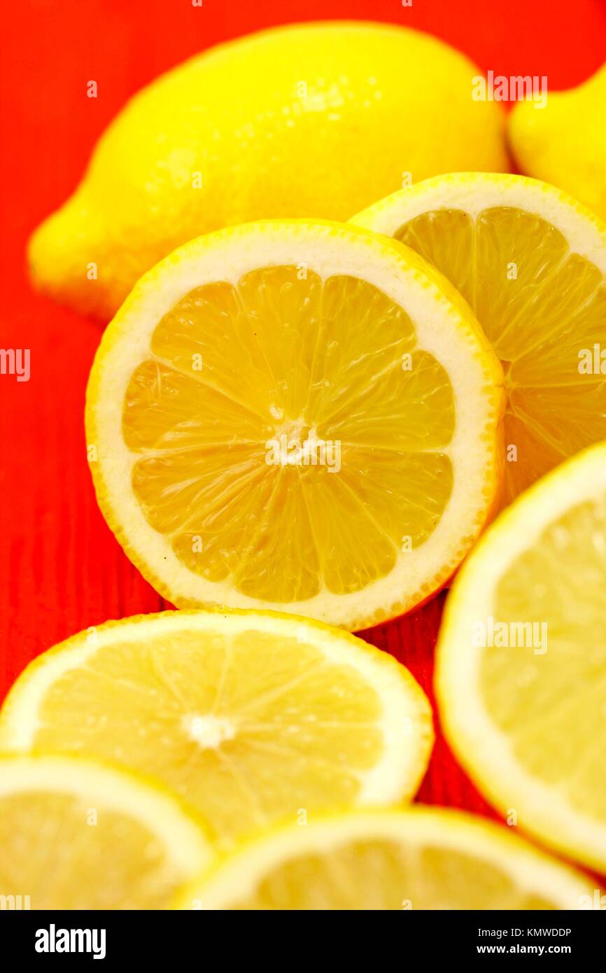 Slice of lemon inside hi-res stock photography and images - Alamy