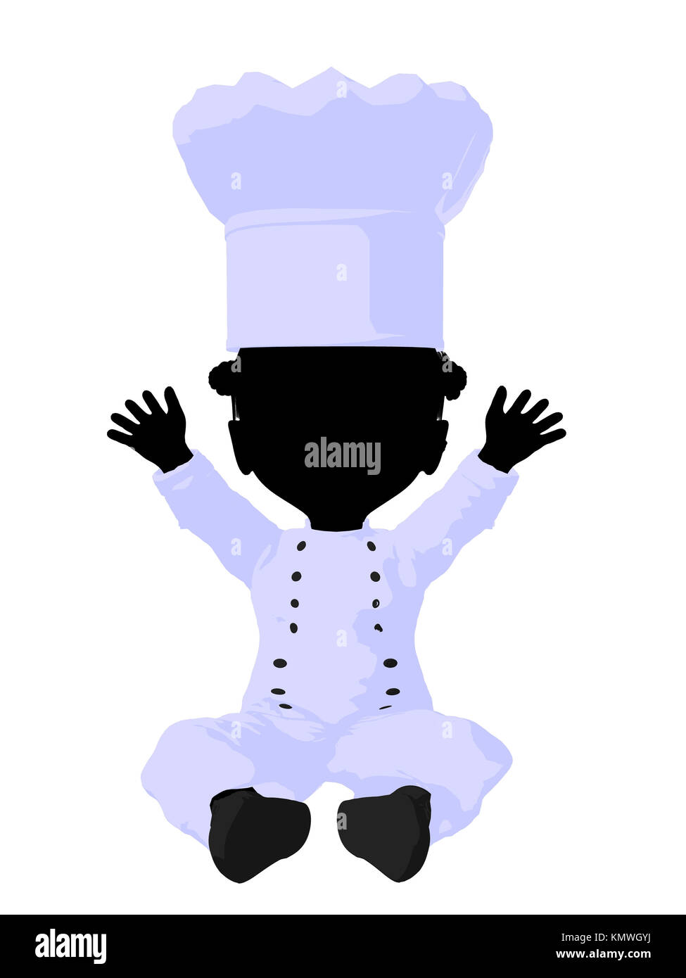 Little african american chef girl on a white background Stock Photo - Alamy