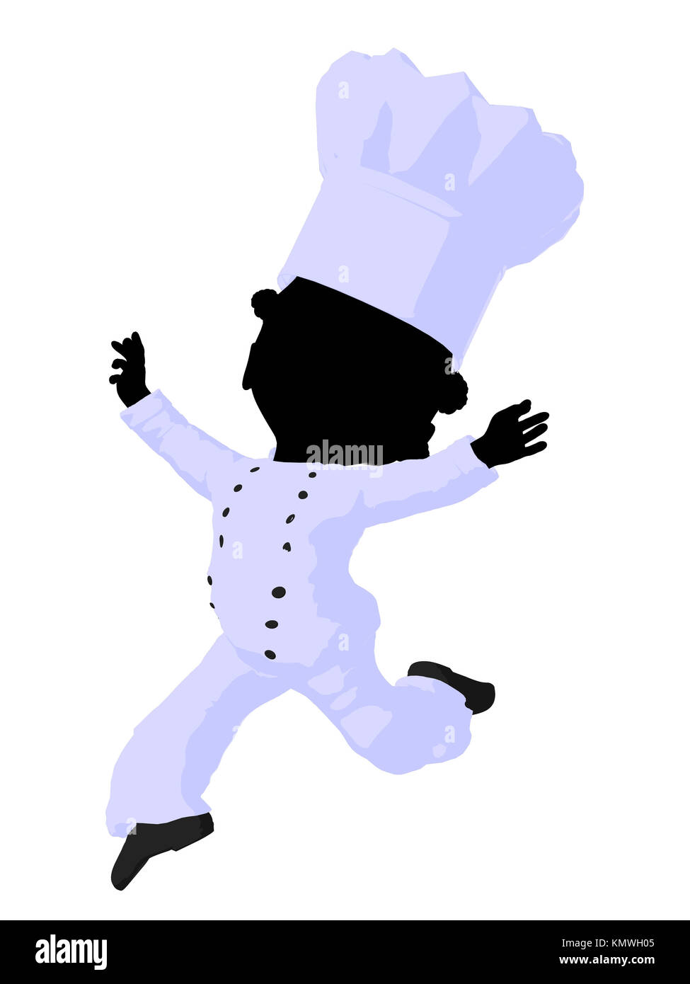 Little african american chef girl on a white background Stock Photo - Alamy