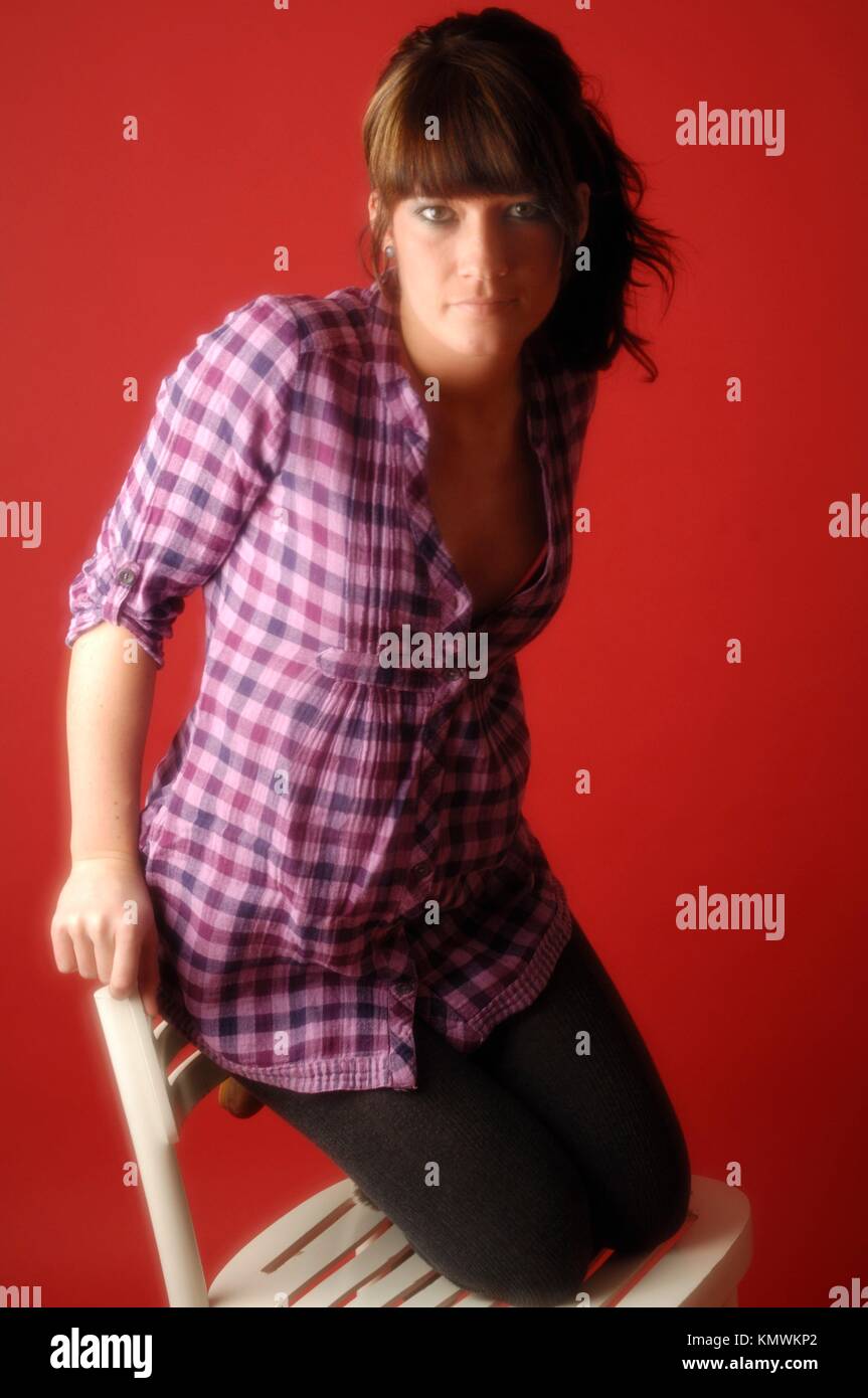 Woman slouching hi-res stock photography and images - Alamy