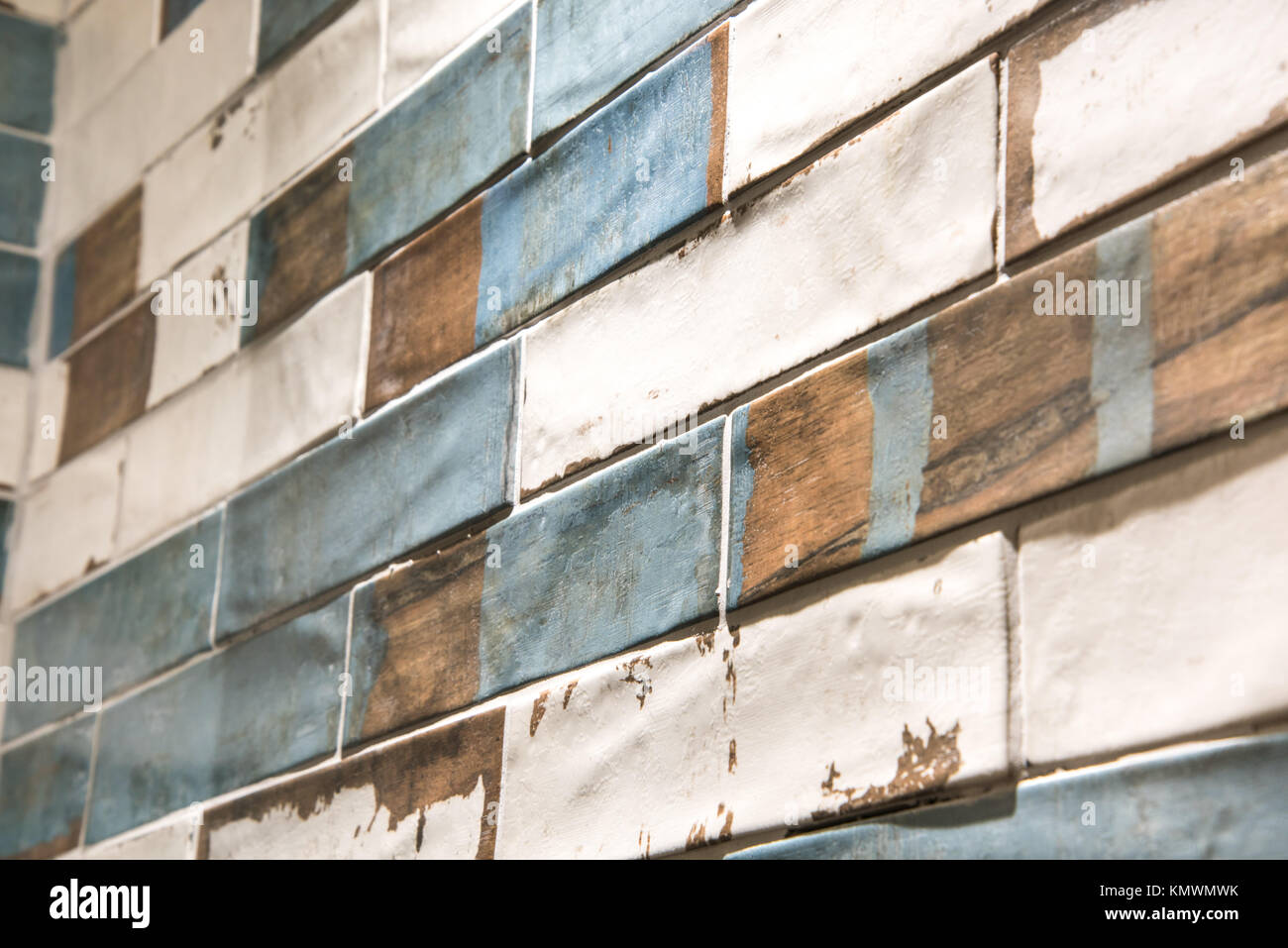 Rustic Brick Tiles Background Stock Photo - Alamy