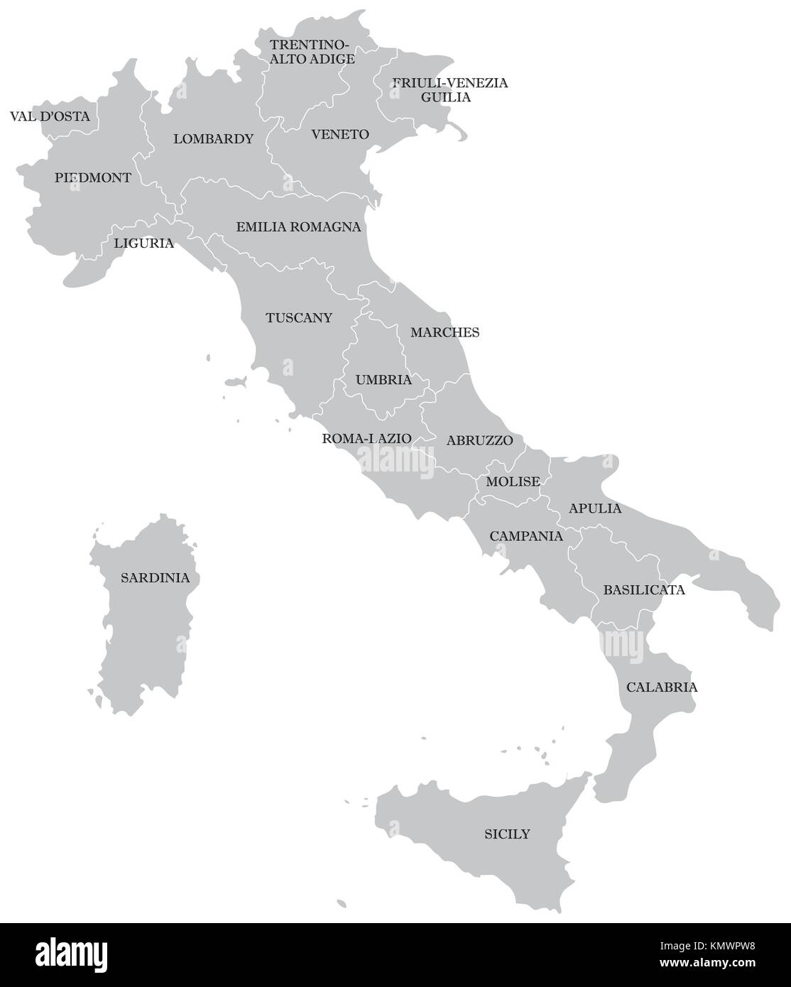 Italian provinces Cut Out Stock Images & Pictures - Alamy