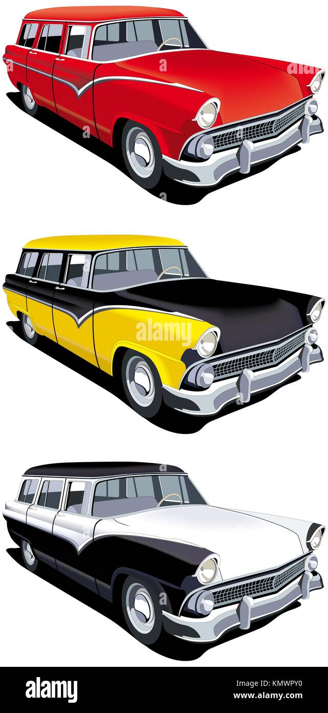 Classic yellow station wagon hi-res stock photography and images - Alamy