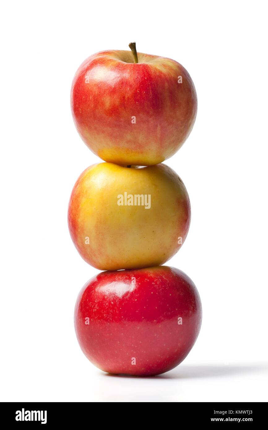 Three Elstar apples Stock Photo - Alamy