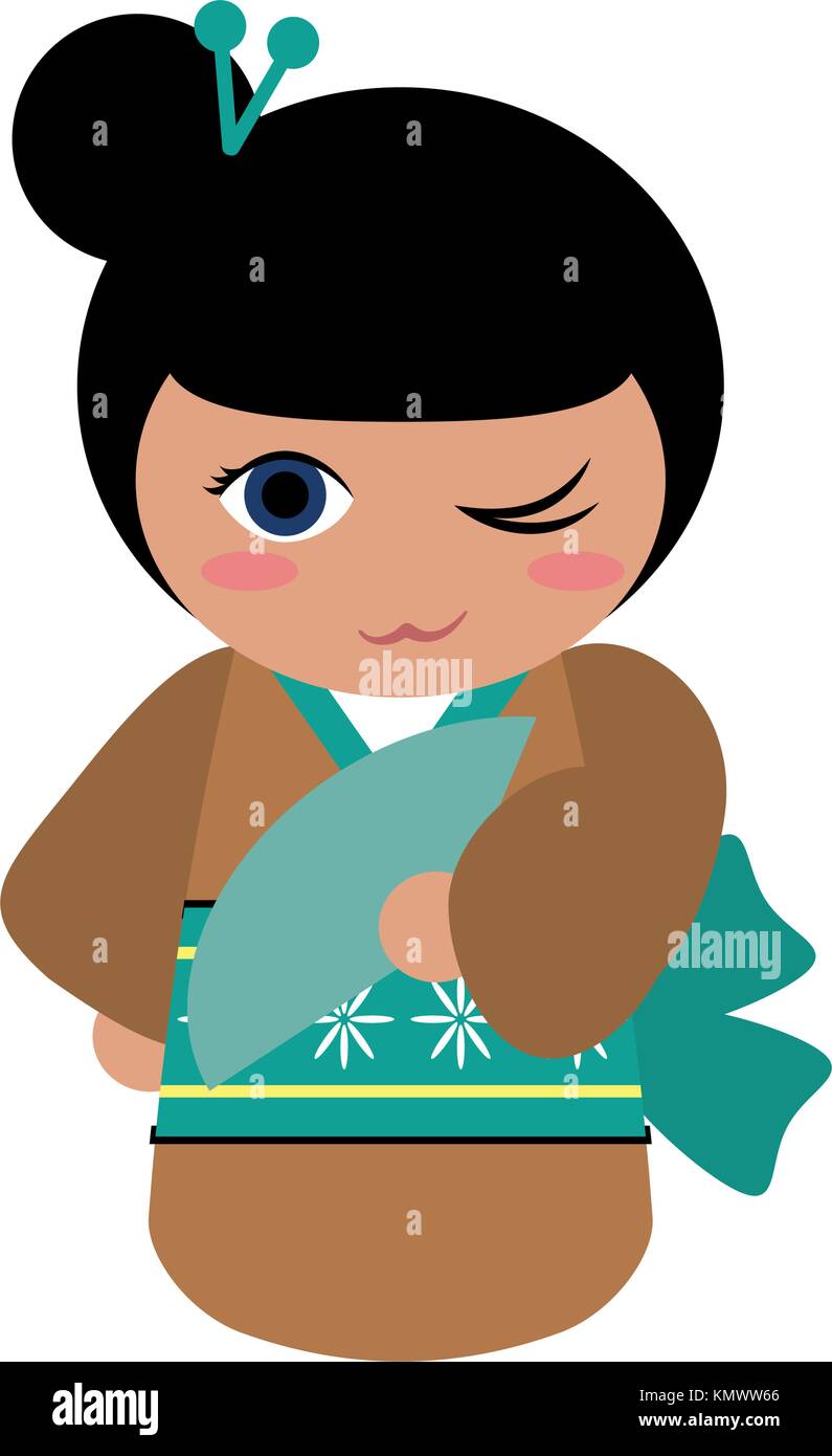 Geisha cartoon avatar Stock Vector Image & Art - Alamy