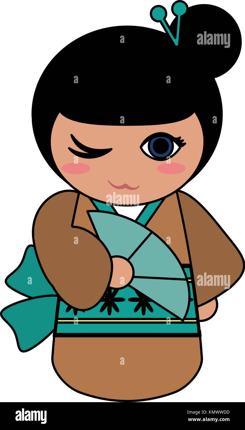 Geisha cartoon avatar Stock Vector Image & Art - Alamy