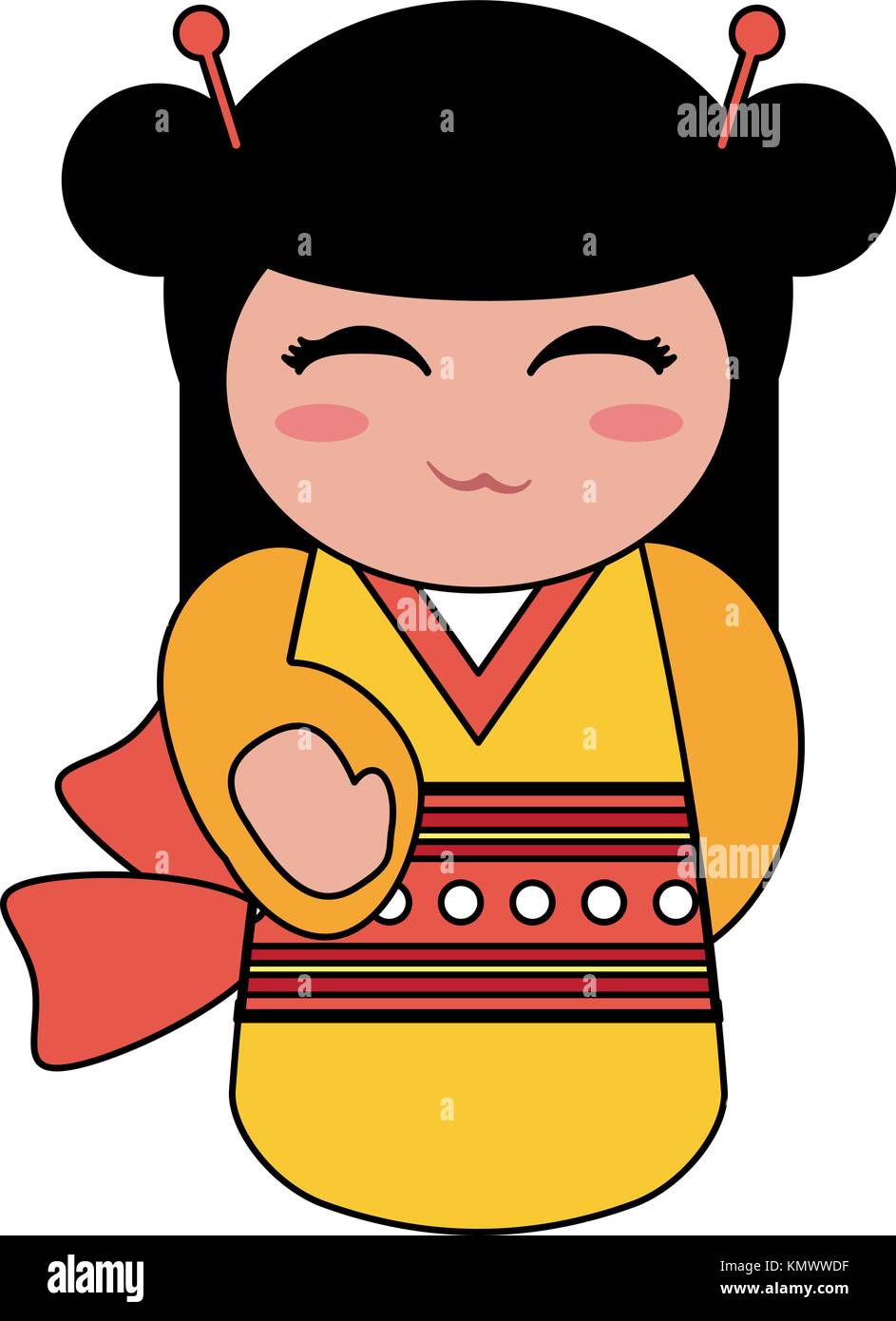 Geisha cartoon avatar Stock Vector Image & Art - Alamy