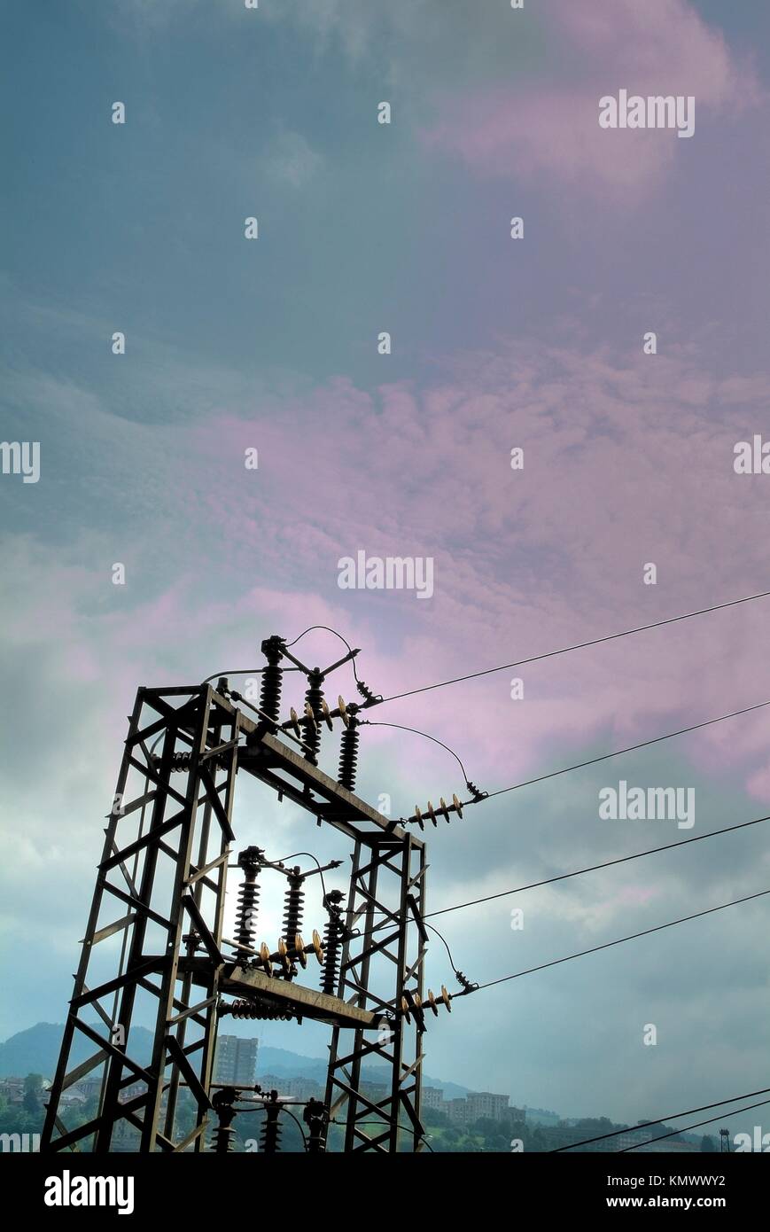 Old power line hi-res stock photography and images - Alamy