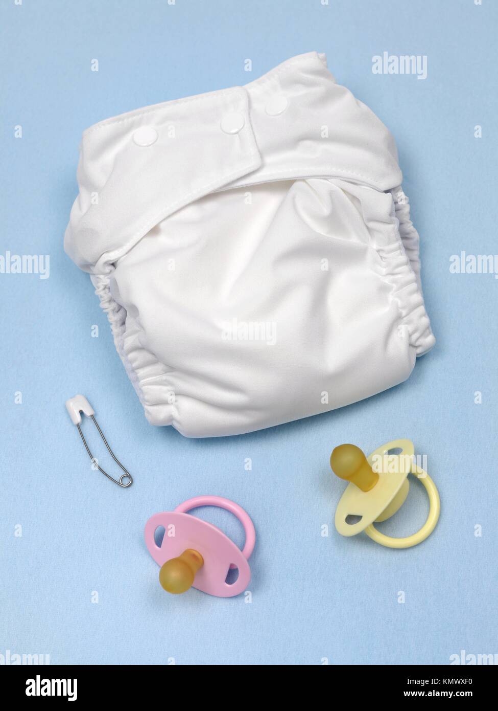 Blue nappy hi-res stock photography and images - Alamy