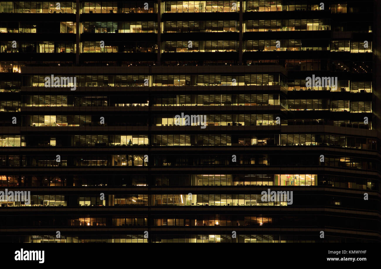 Night Office Building Texture