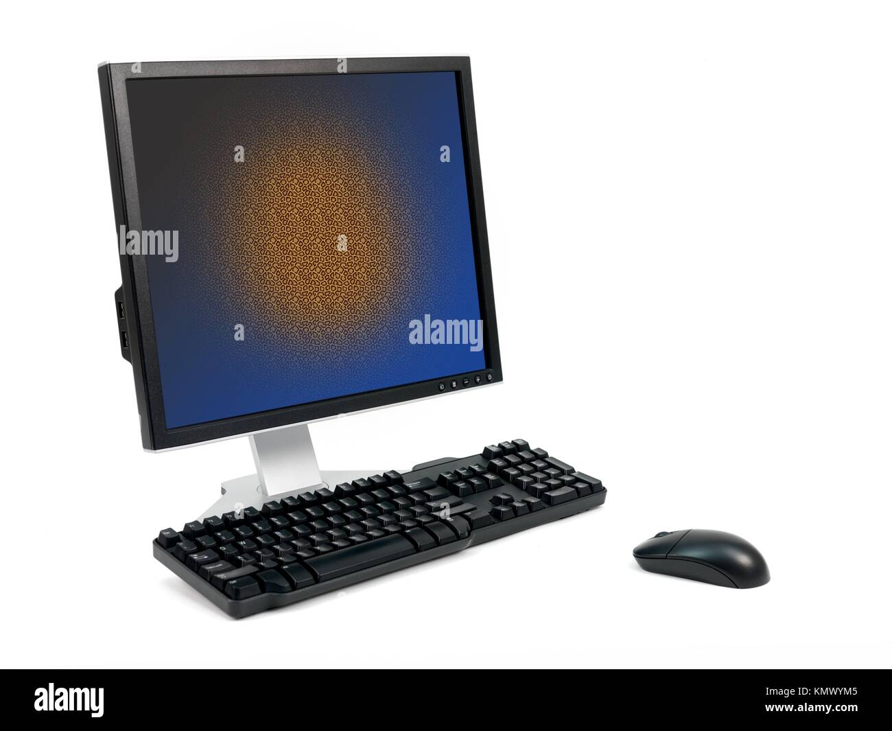A desktop computer isolated against a white background Stock Photo - Alamy