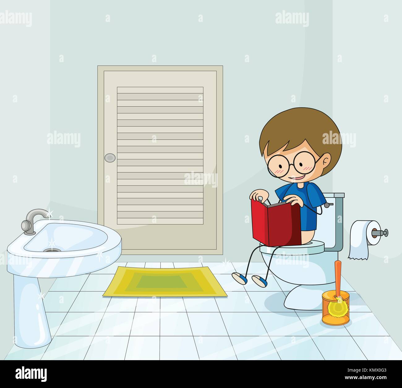 Using the toilet Stock Vector Images - Alamy