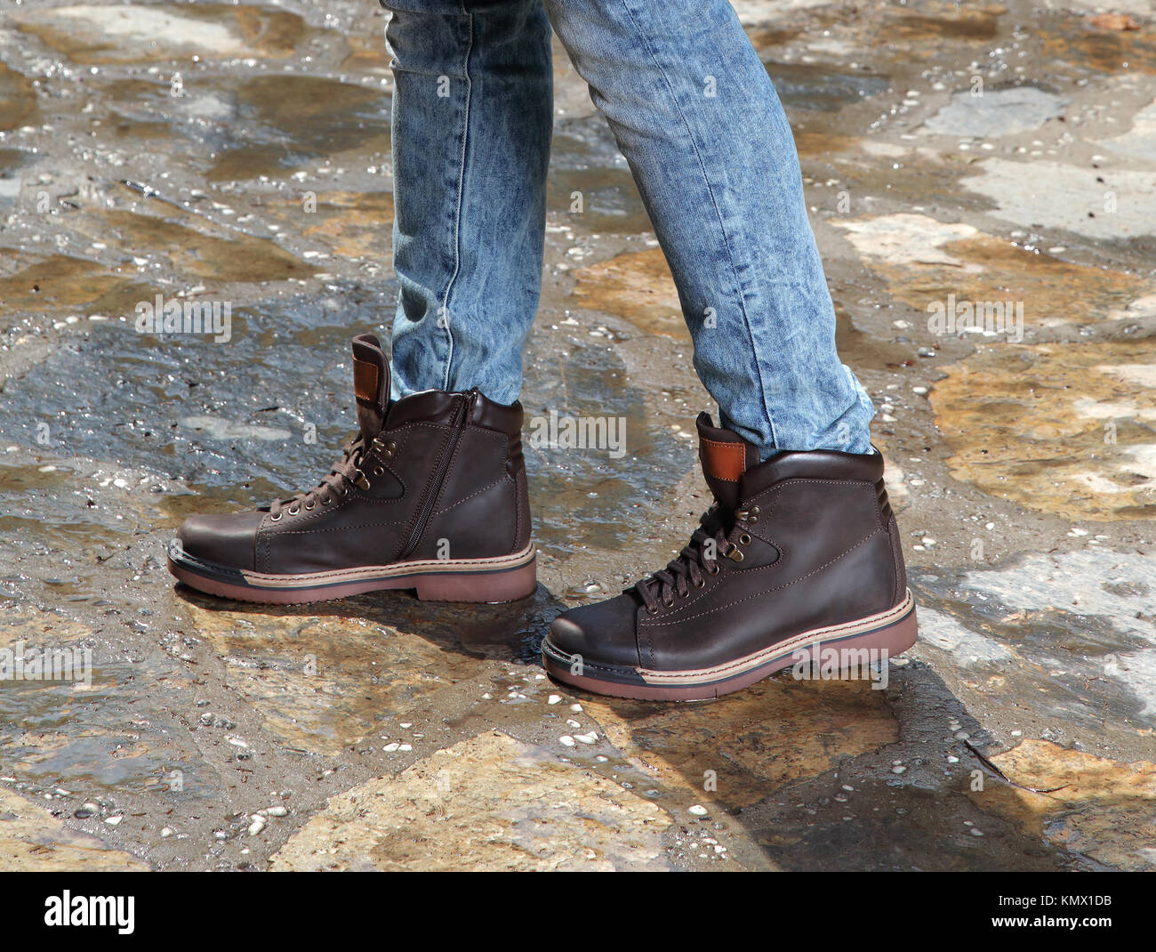 male boots style Stock Photo - Alamy