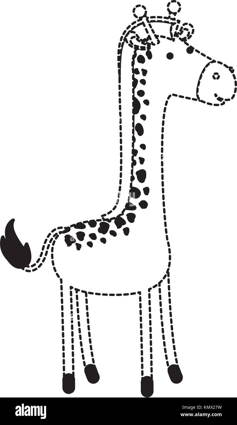 Giraffe in zoo beautiful Stock Vector Images - Alamy