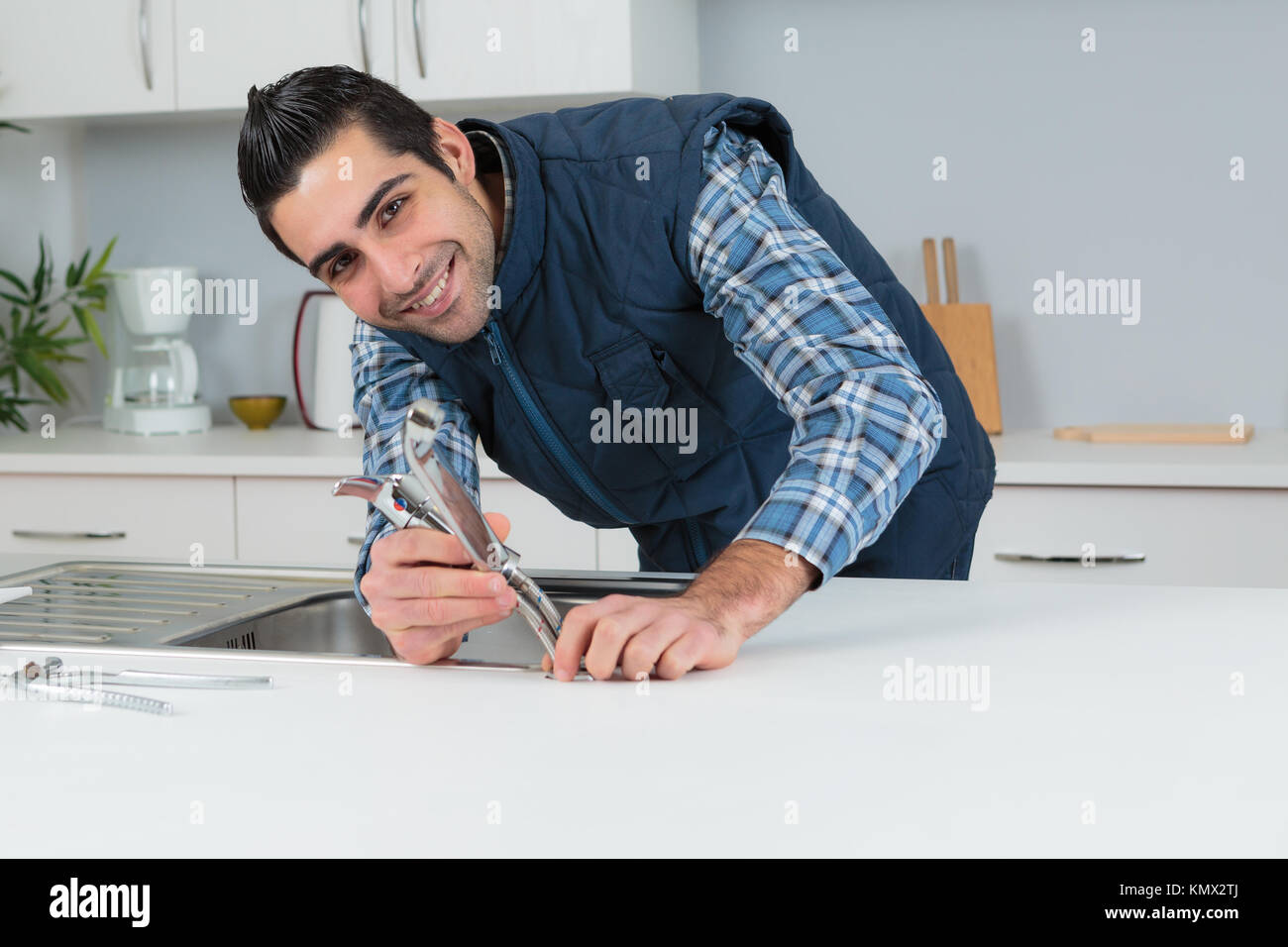 technician servicing at home Stock Photo - Alamy
