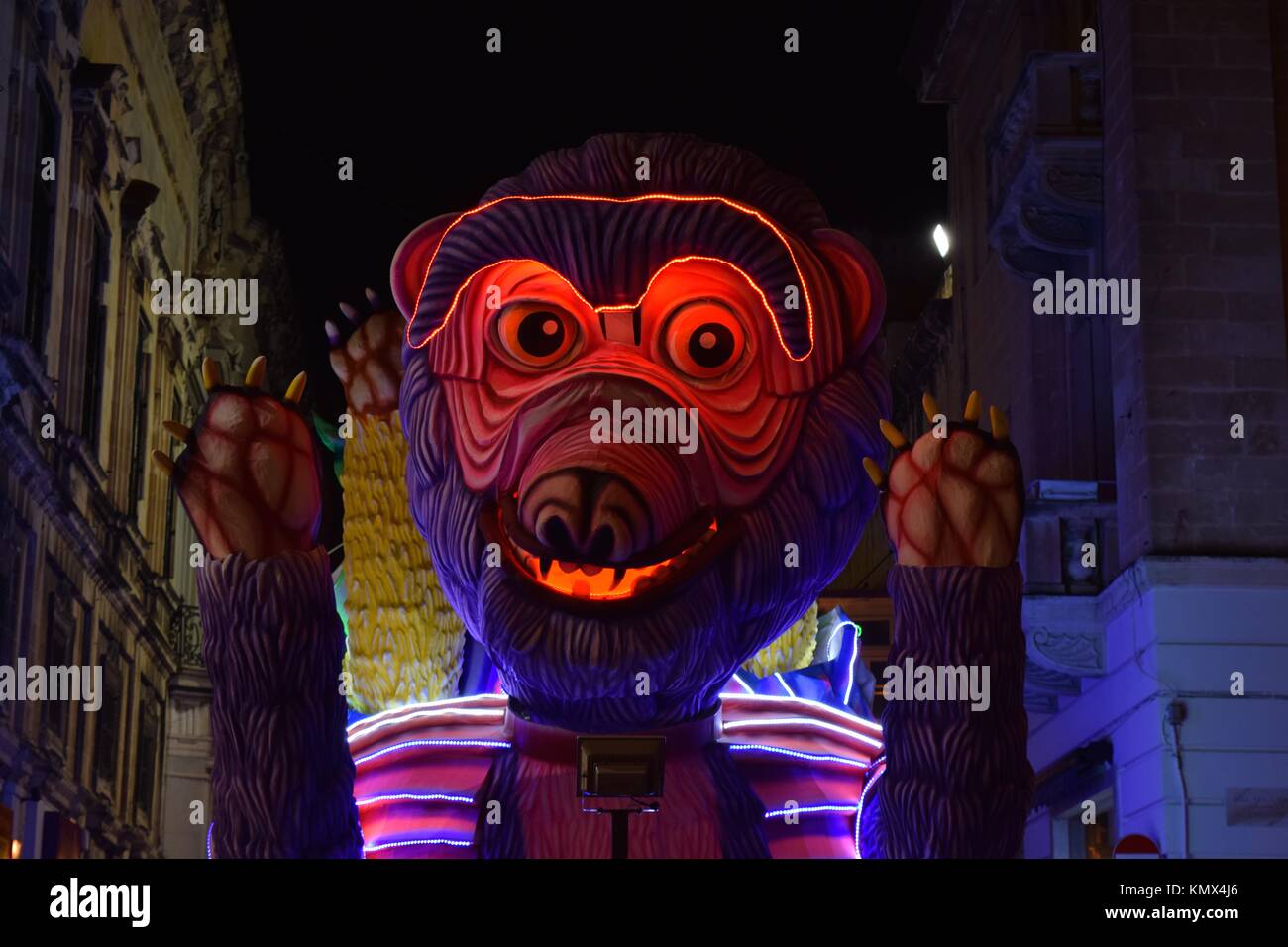 Bear Float illuminated at night Stock Photo - Alamy
