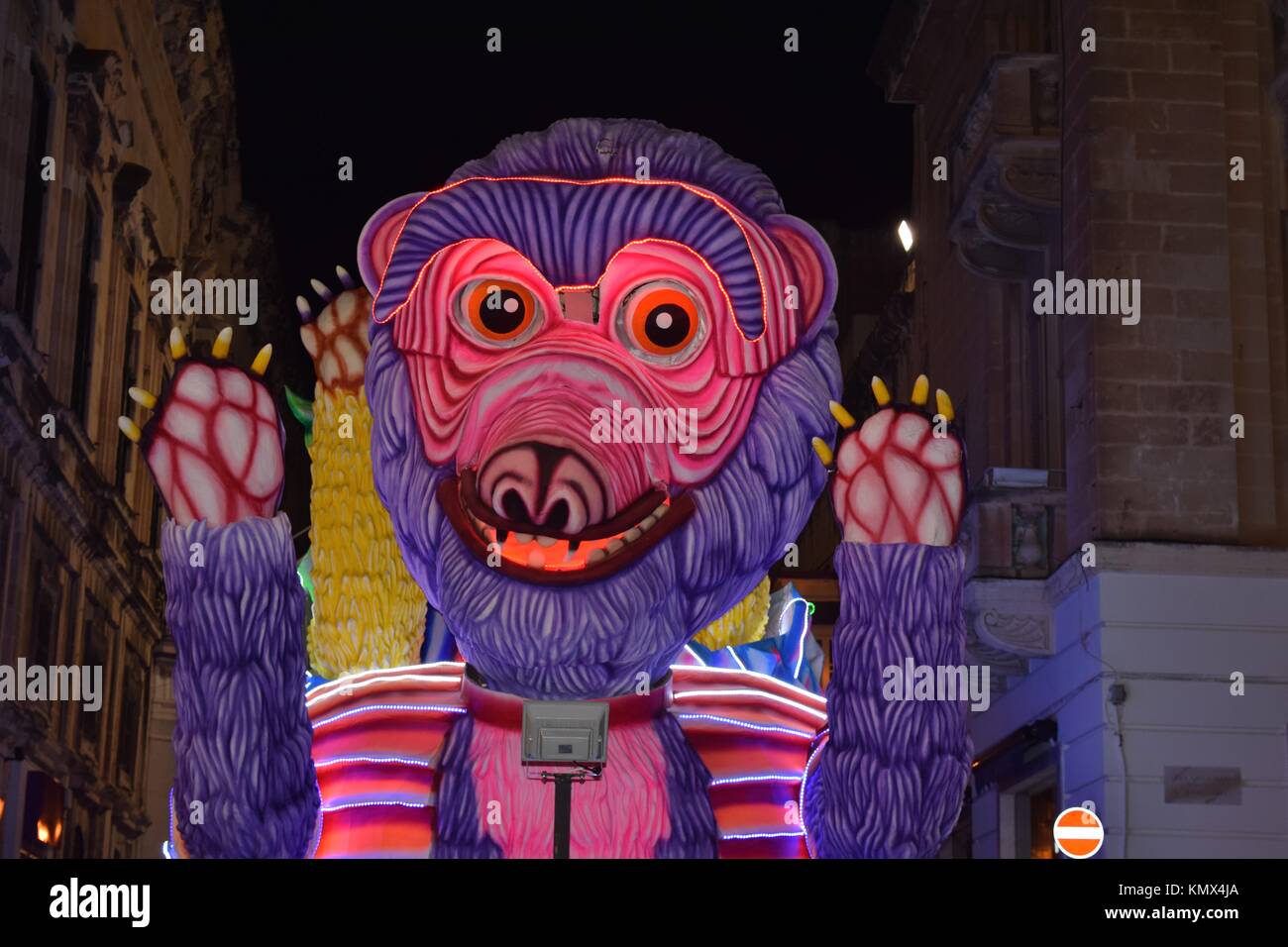 Bear Float illuminated at night Stock Photo - Alamy