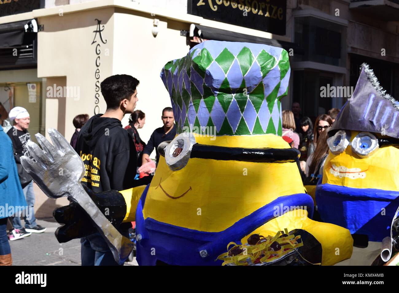 Minions at carnival in Malta Stock Photo - Alamy