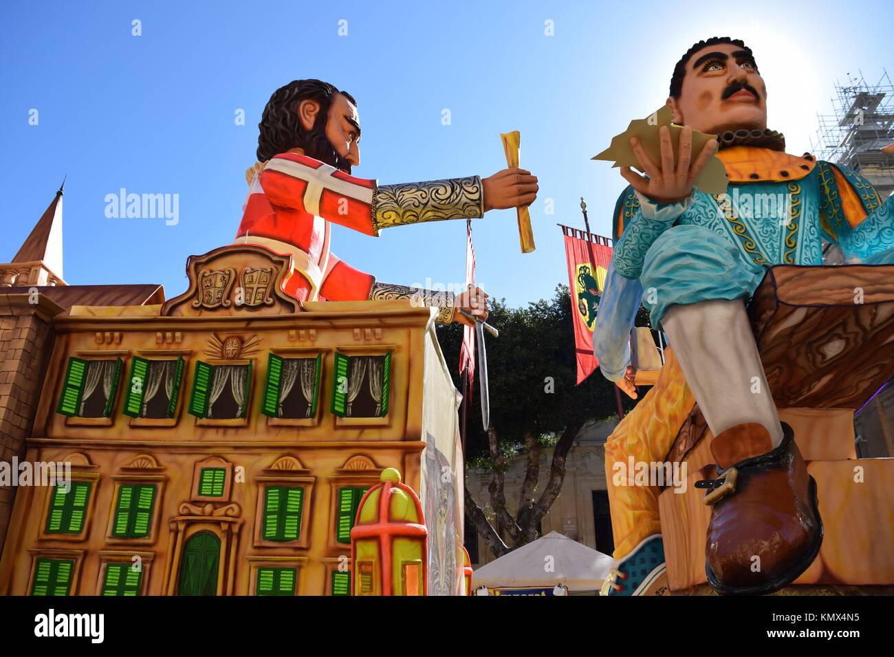 Royal float servants castle carnival Stock Photo - Alamy