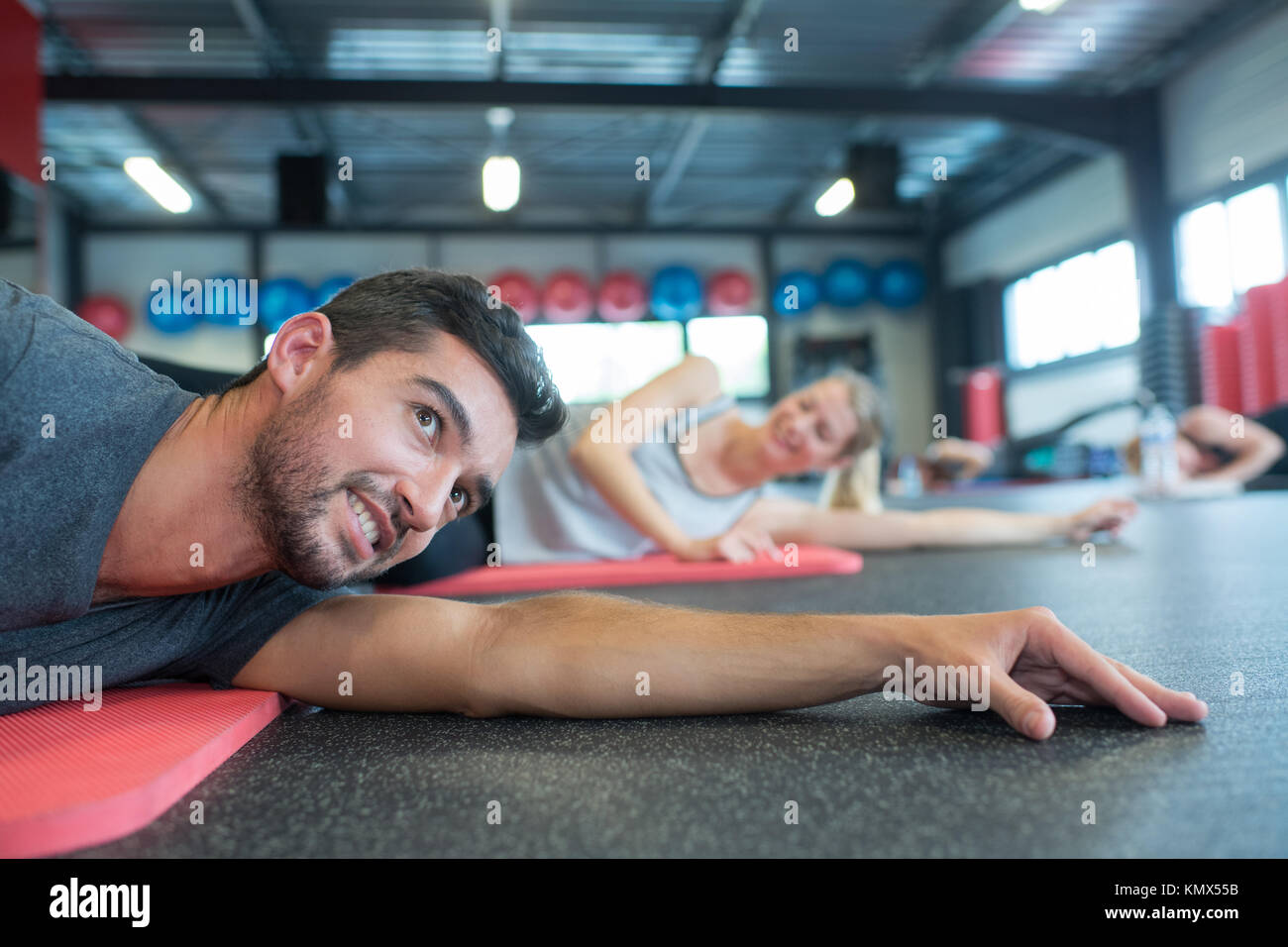fun while doing exercise Stock Photo - Alamy