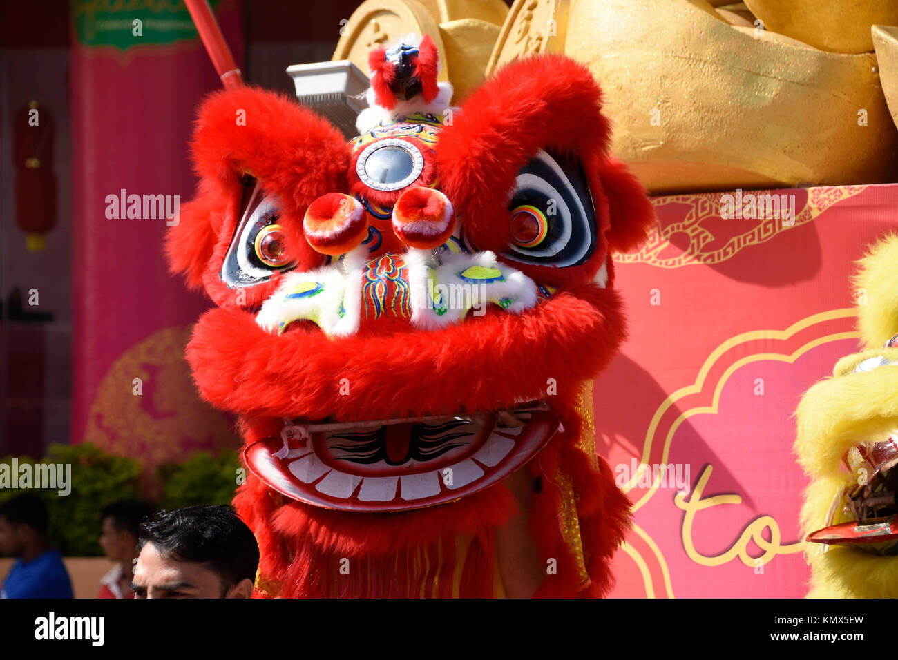 Lion Dance for Chinese New Year Stock Photo - Alamy