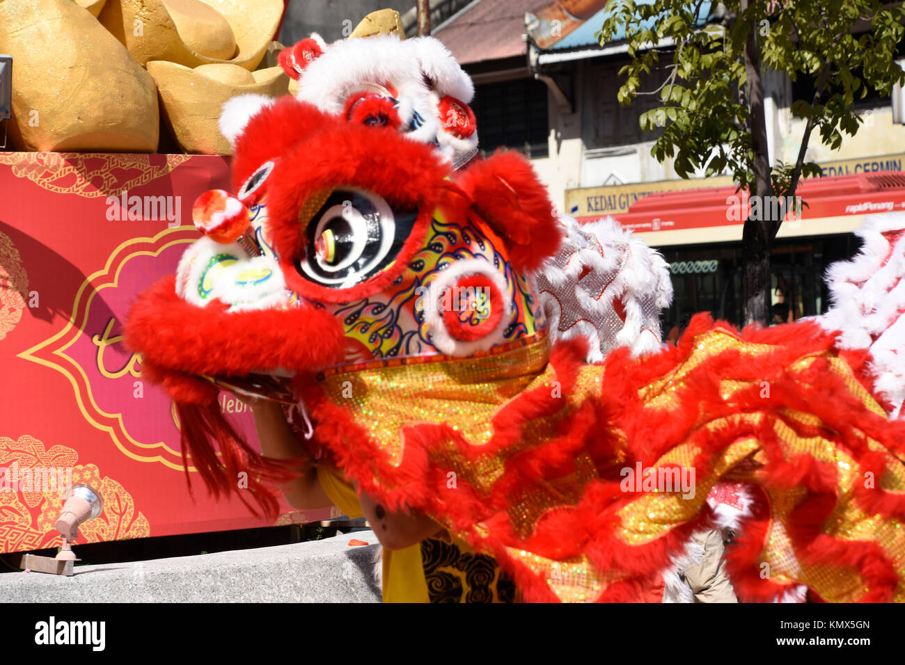 Lion Dance for Chinese New Year Stock Photo - Alamy