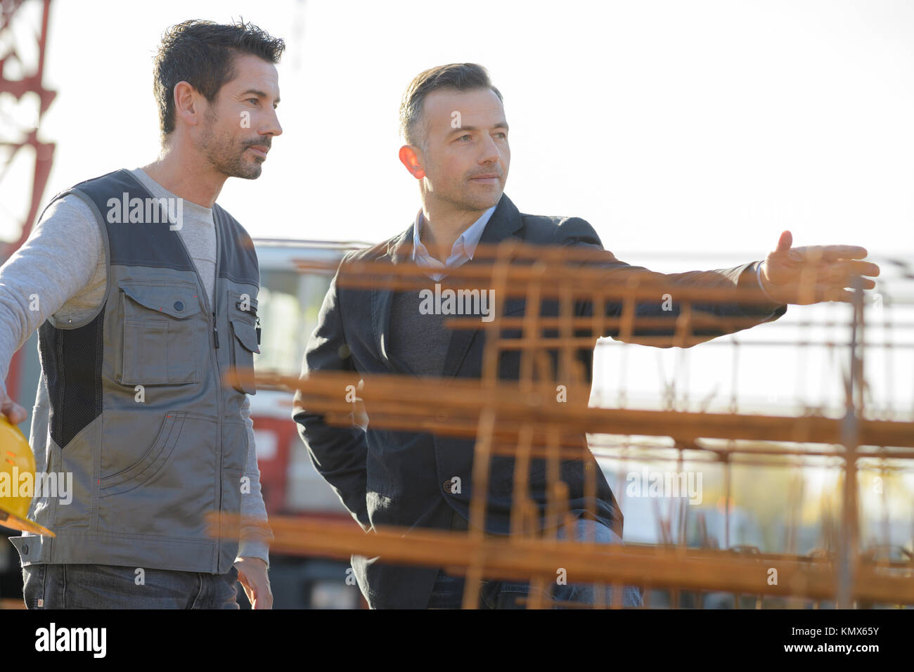 successful engineer team working at shipping cargo port Stock Photo - Alamy