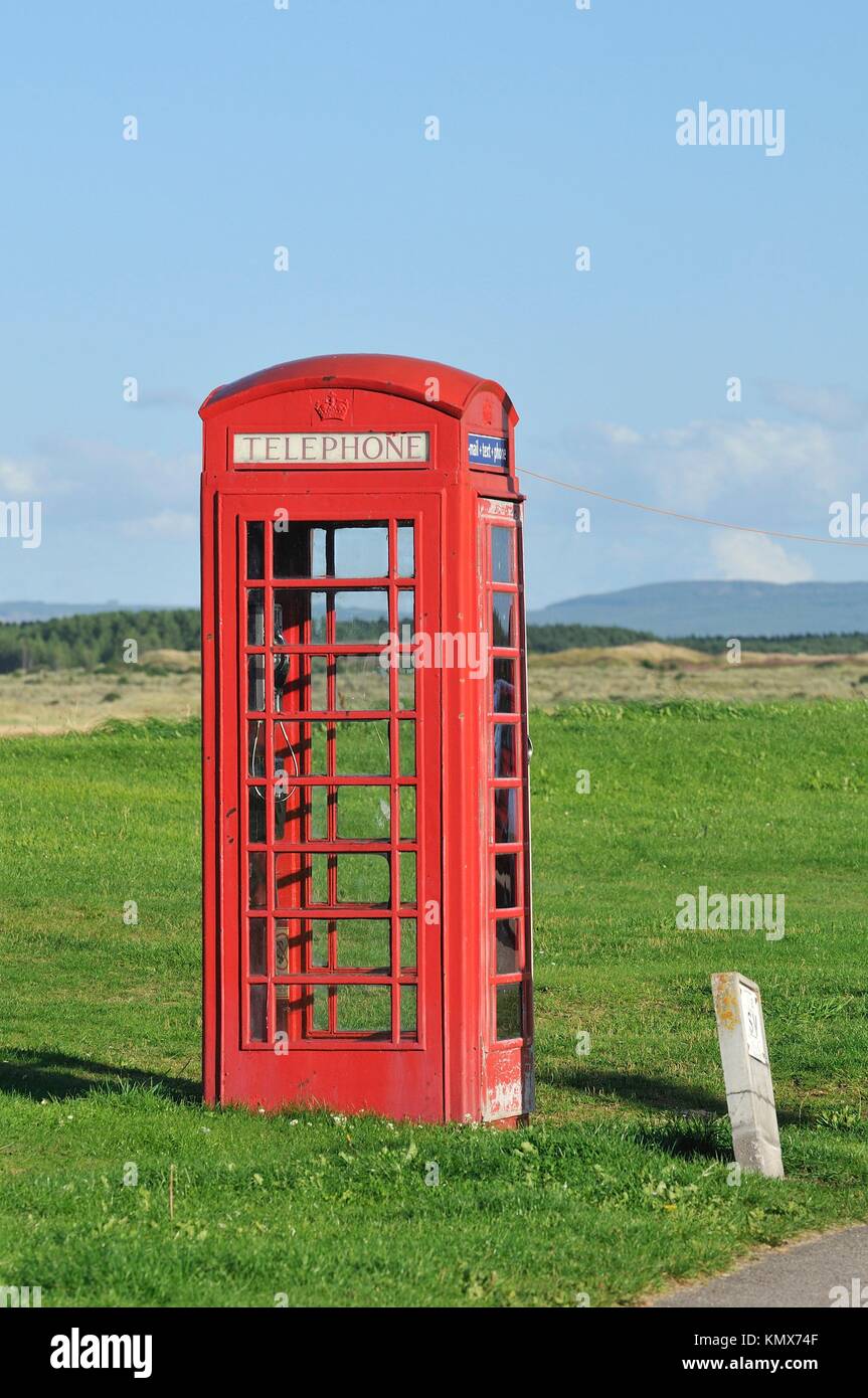 Phone booth, Lossiemouth, Moray, Scotland, United Kingdom, Europe Stock ...