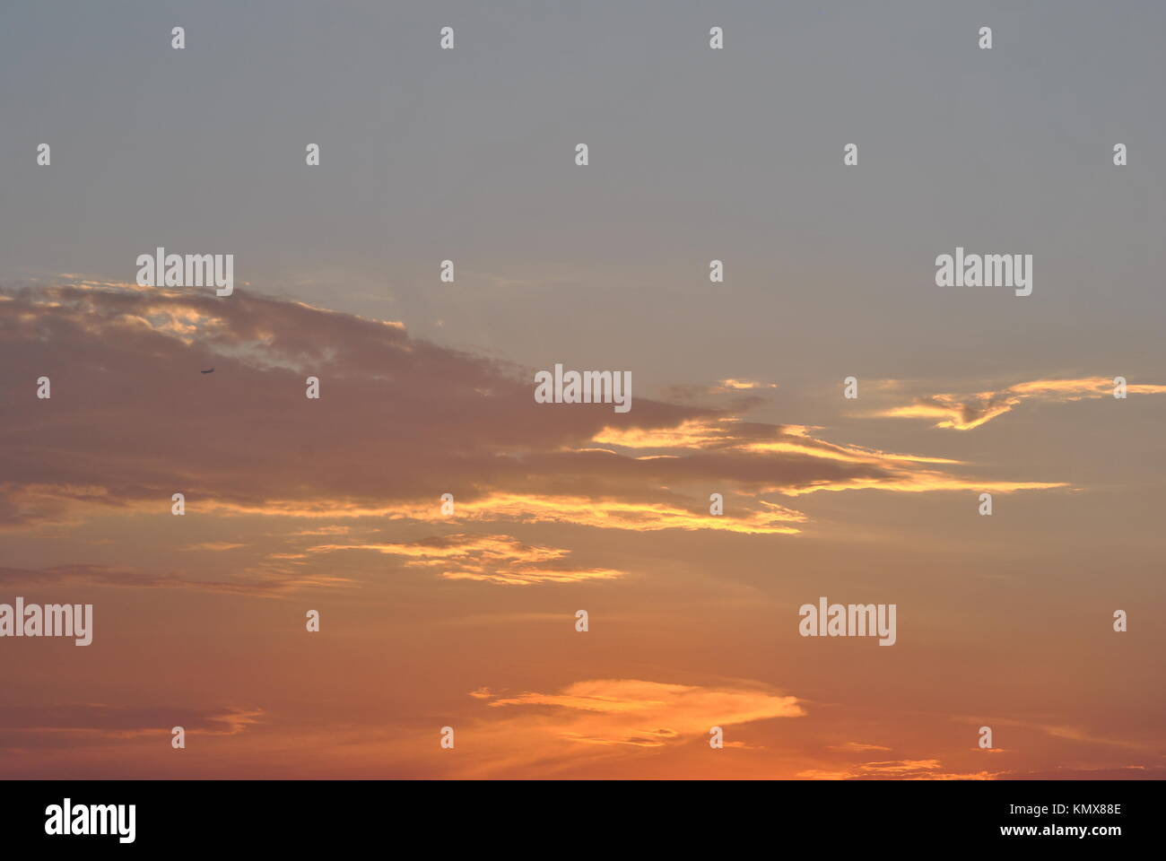 the clouds and the sky change color at sunset Stock Photo - Alamy