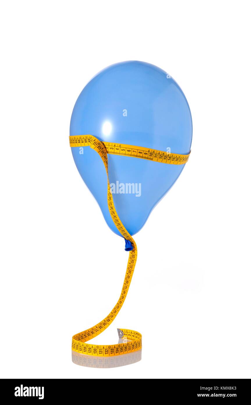 obese balloon dieting on white background Stock Photo - Alamy