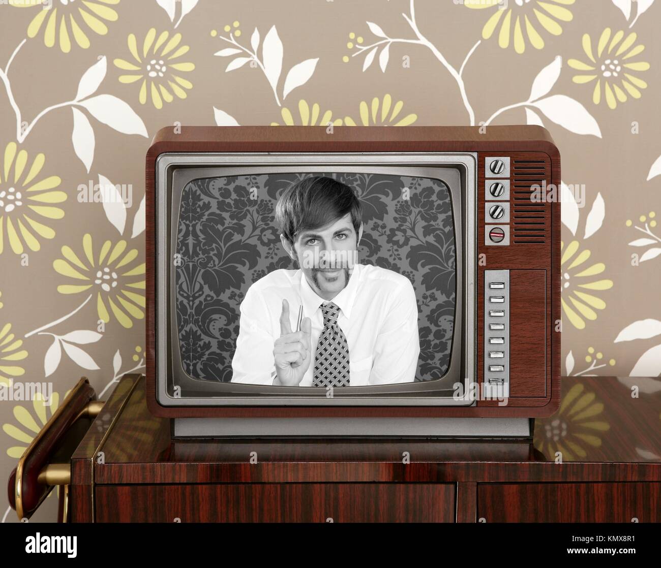 Male Watching Television Retro High Resolution Stock Photography and ...