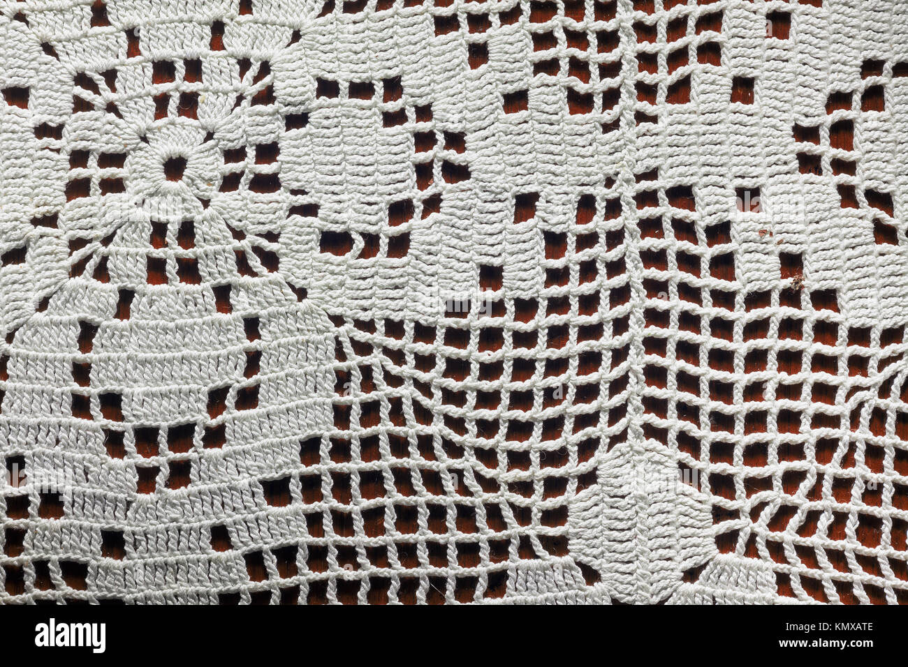 Closeup view of Serbian embroidery texture made of white thread Stock ...