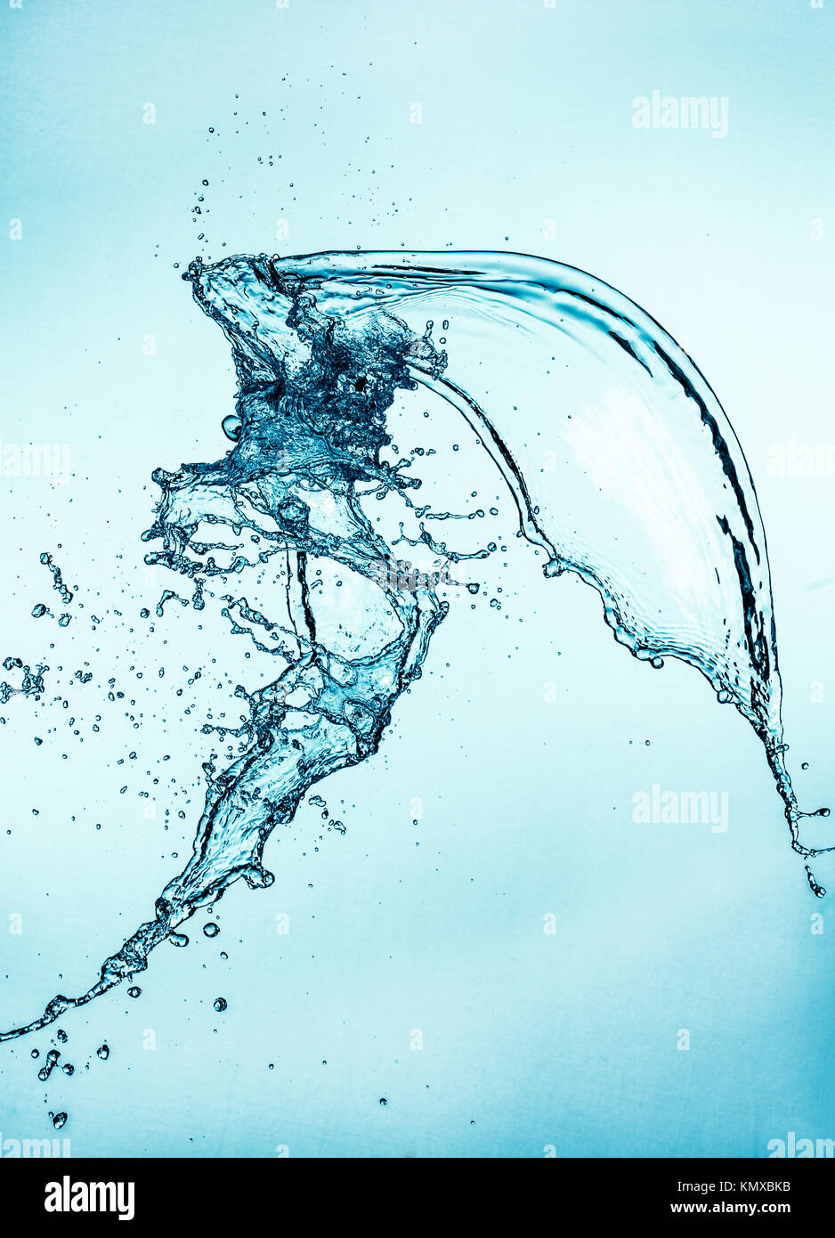 Abstract water splash on blue background Stock Photo - Alamy