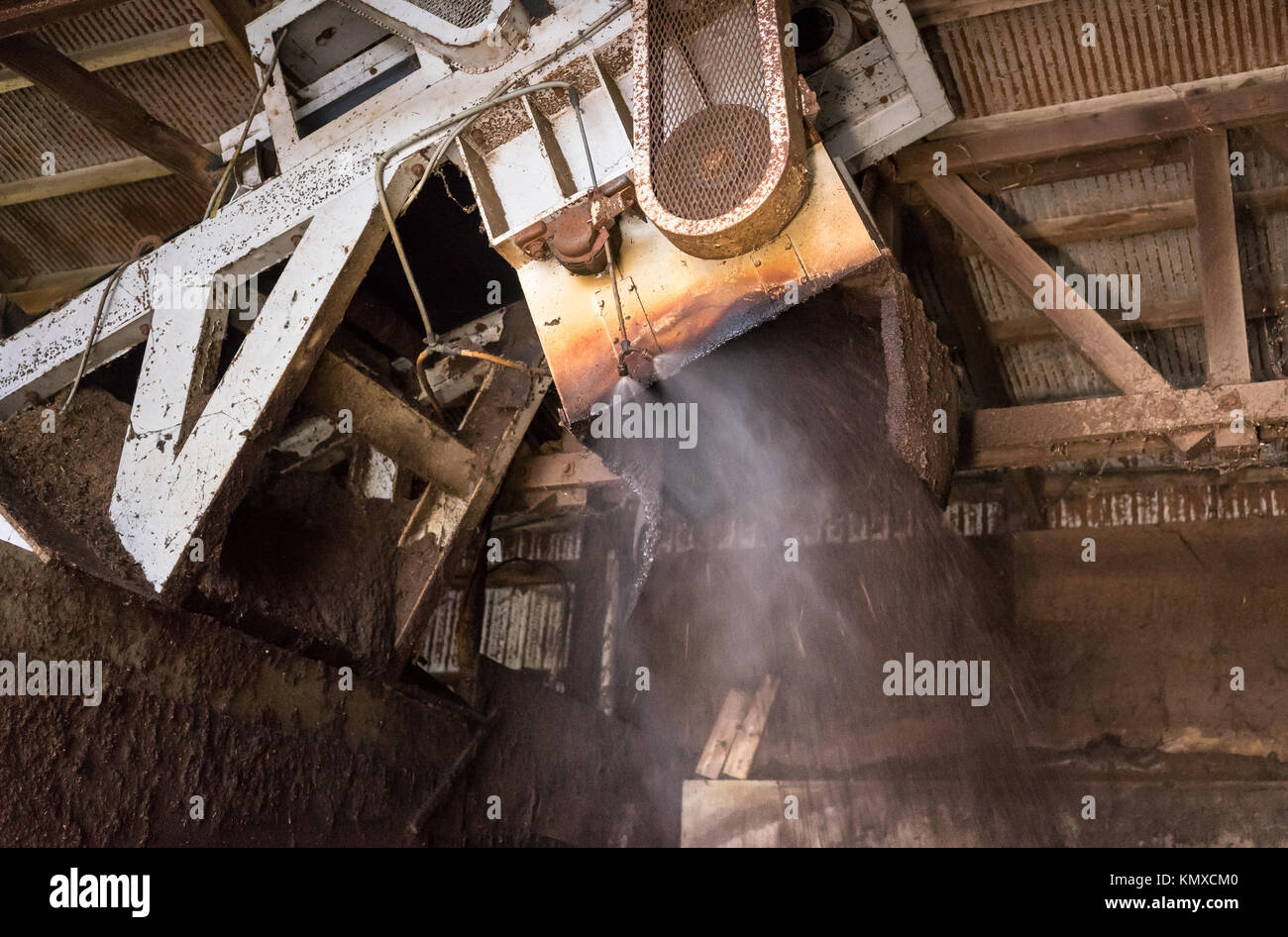 Industrial compost made from composted vegetables and animal manure in ...