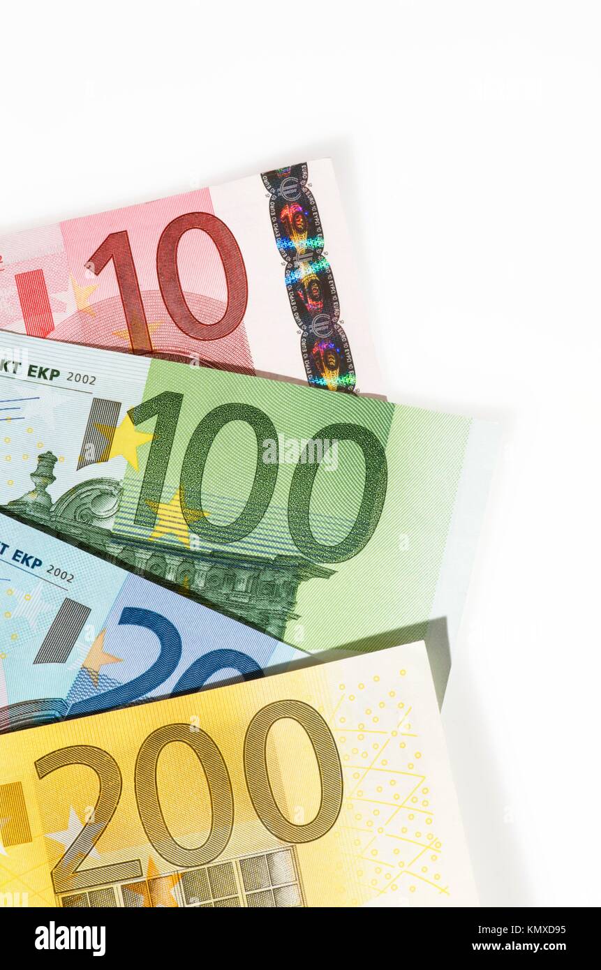 view of a diverse group of European banknotes Stock Photo - Alamy