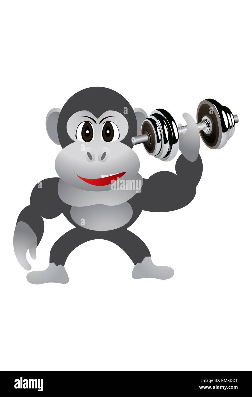 Muscular Monkey Cartoon