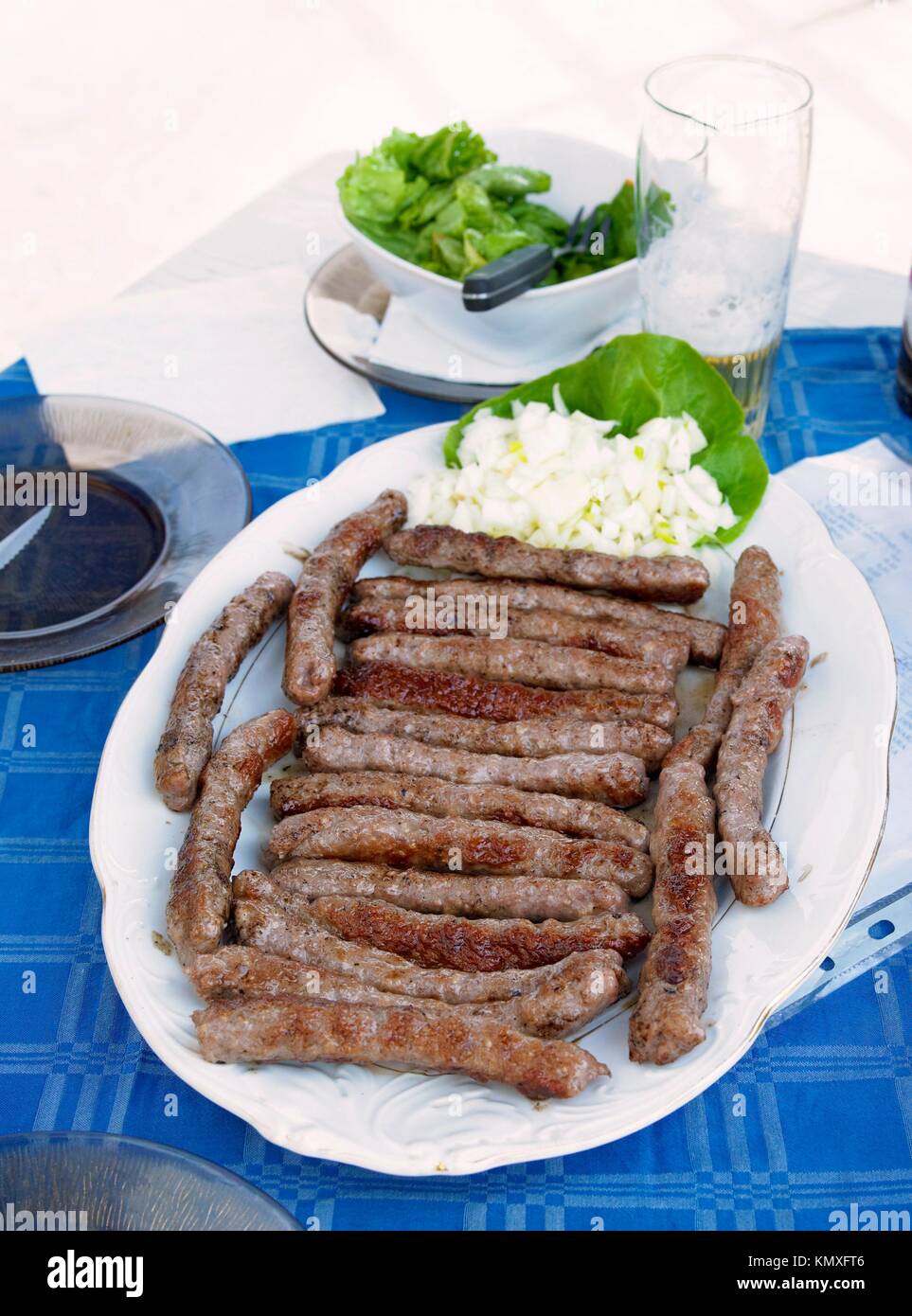 typical Balcan food civapy, Serbia Stock Photo - Alamy