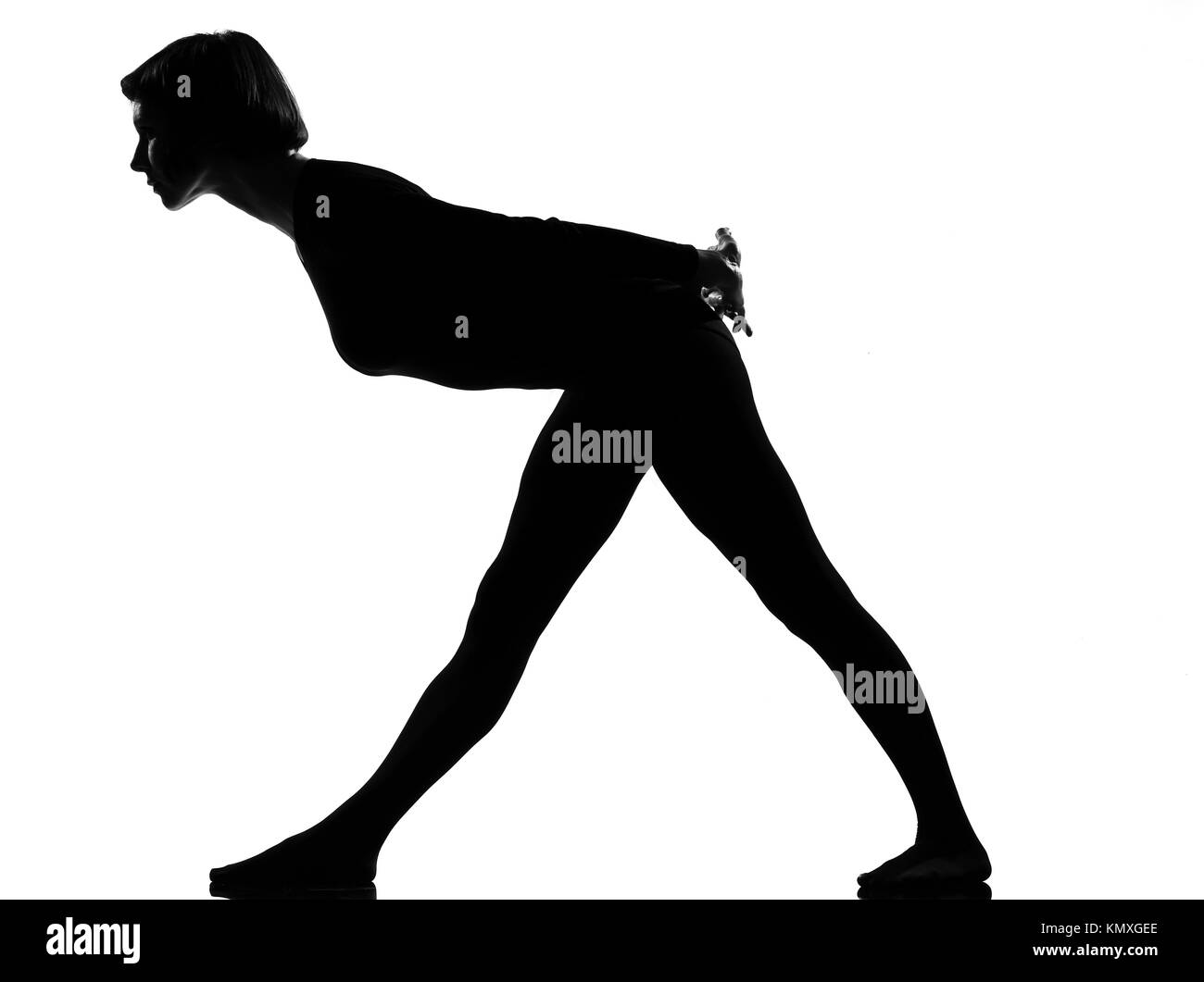 View silhouette stretching studio hi-res stock photography and images ...