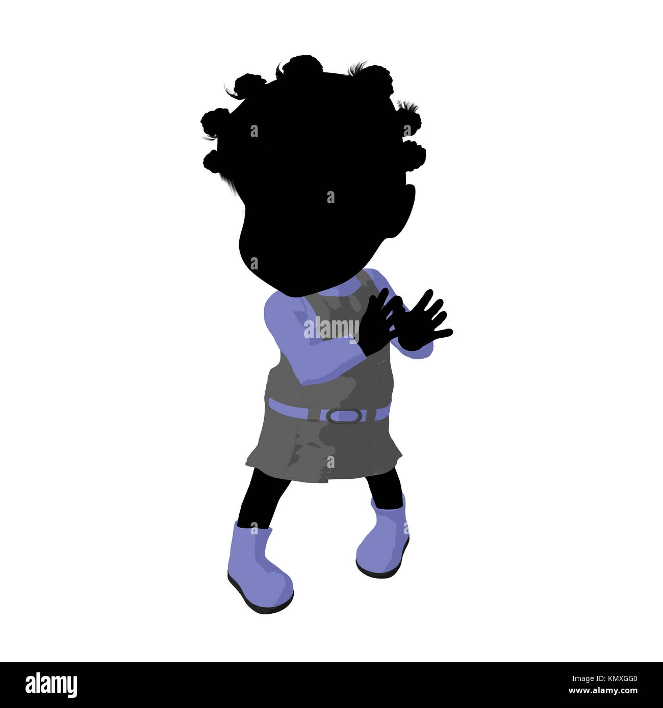 Little african american go go dancer girl on a white background Stock ...