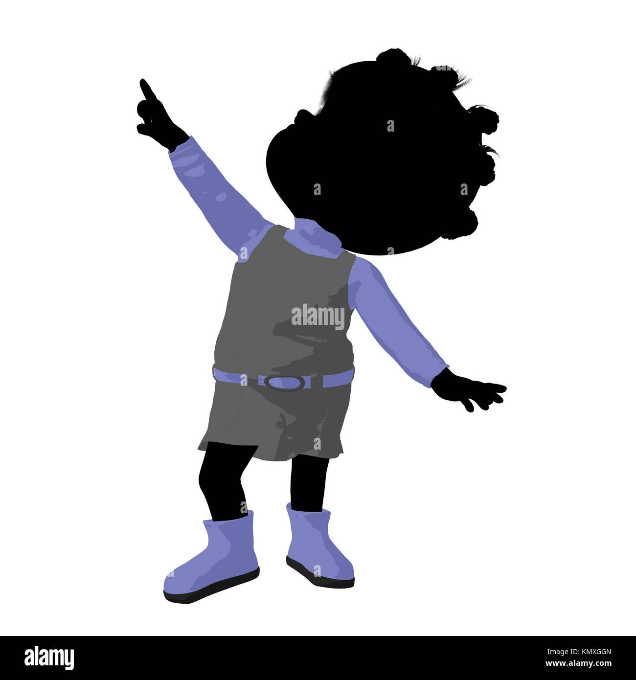 Little african american go go dancer girl on a white background Stock ...