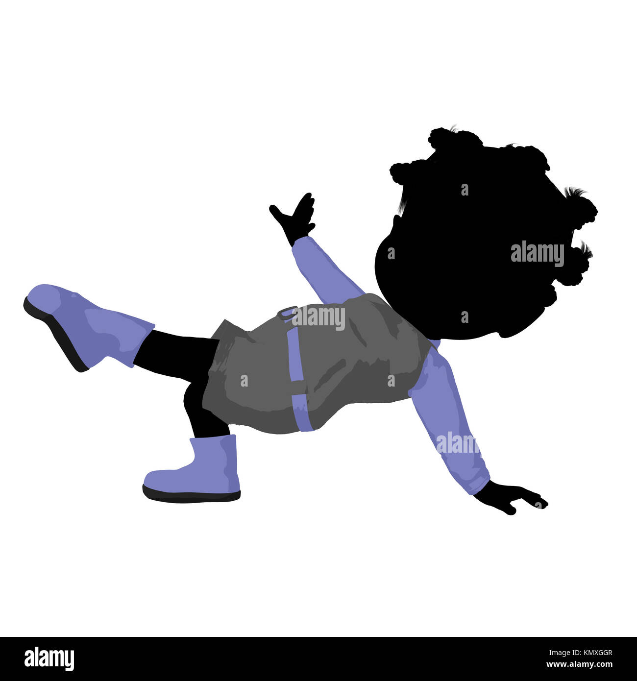 Little african american go go dancer girl on a white background Stock ...